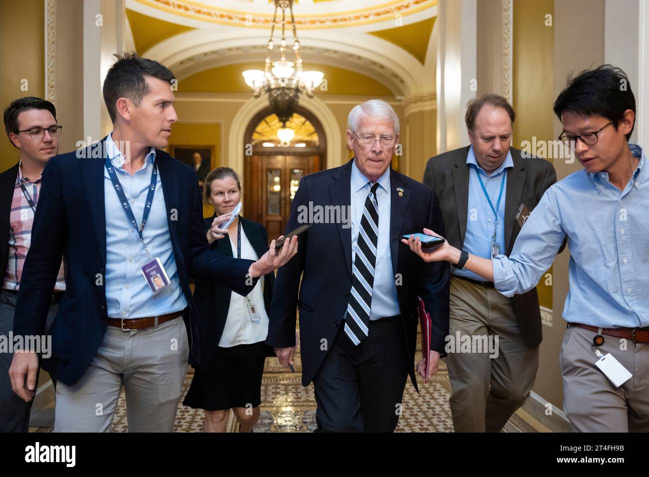 Sen. Roger Wicker (R-Miss.) speaks with reporters at the U.S. Capitol ...