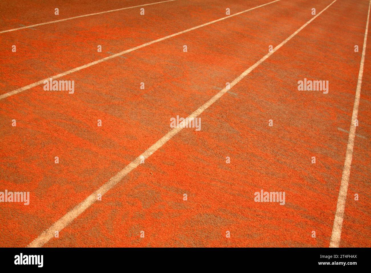 plastic runway in a sports ground in a middle school Stock Photo - Alamy
