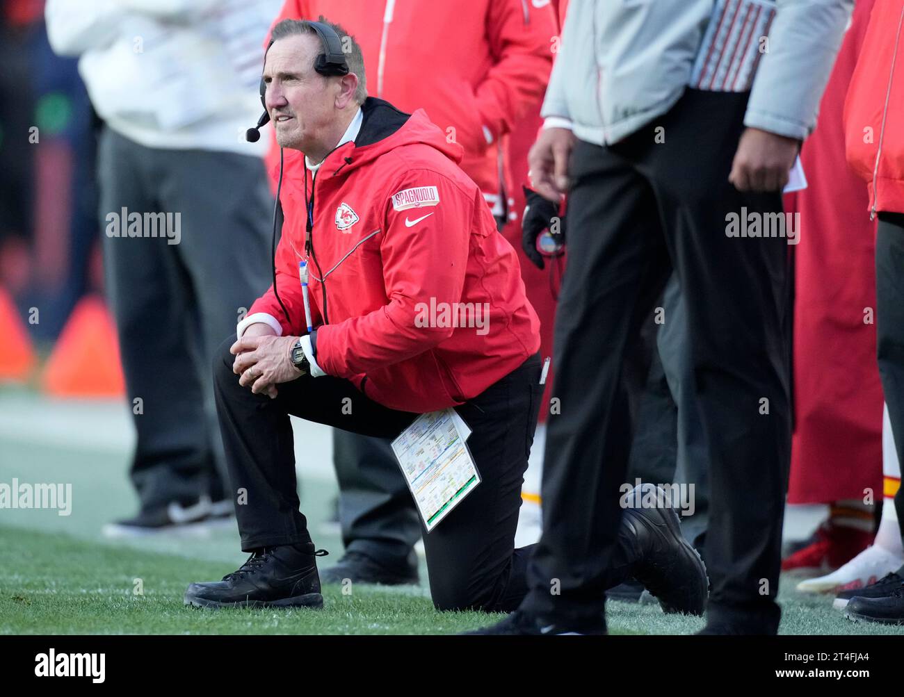 Kansas City Chiefs defensive coordinator Steve Spagnuolo after an NFL ...