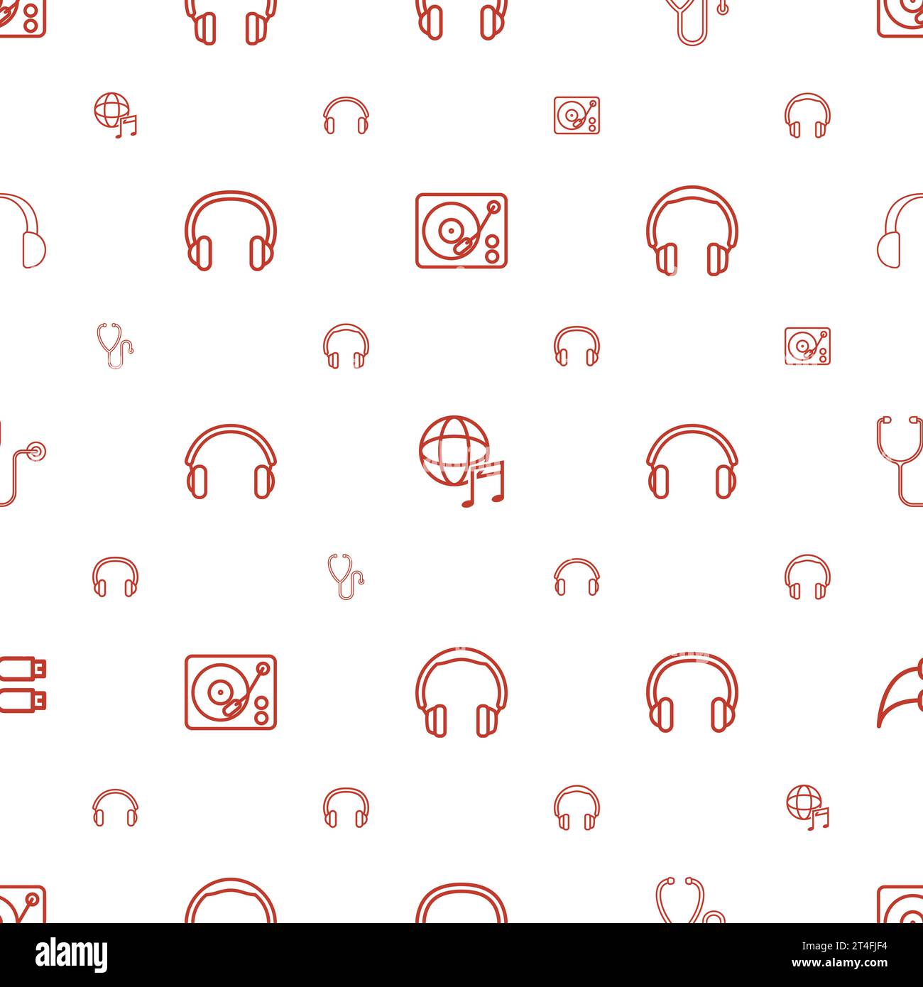 Listen icons pattern seamless white background Vector Image Stock ...