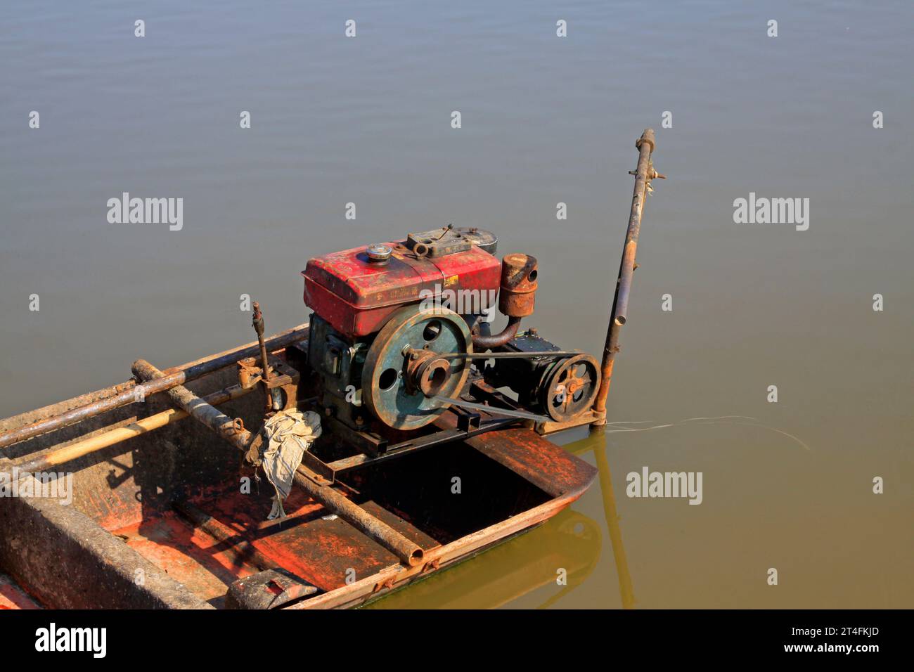 Diesel engine on the boat, closeup of photo Stock Photo - Alamy