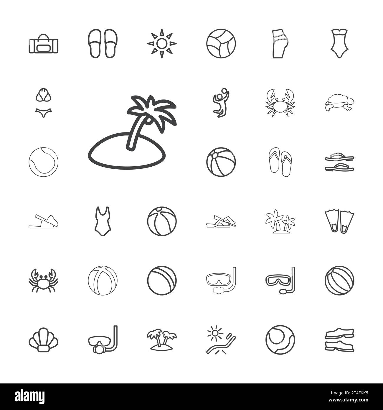 Beach icons Royalty Free Vector Image Stock Vector Image & Art - Alamy