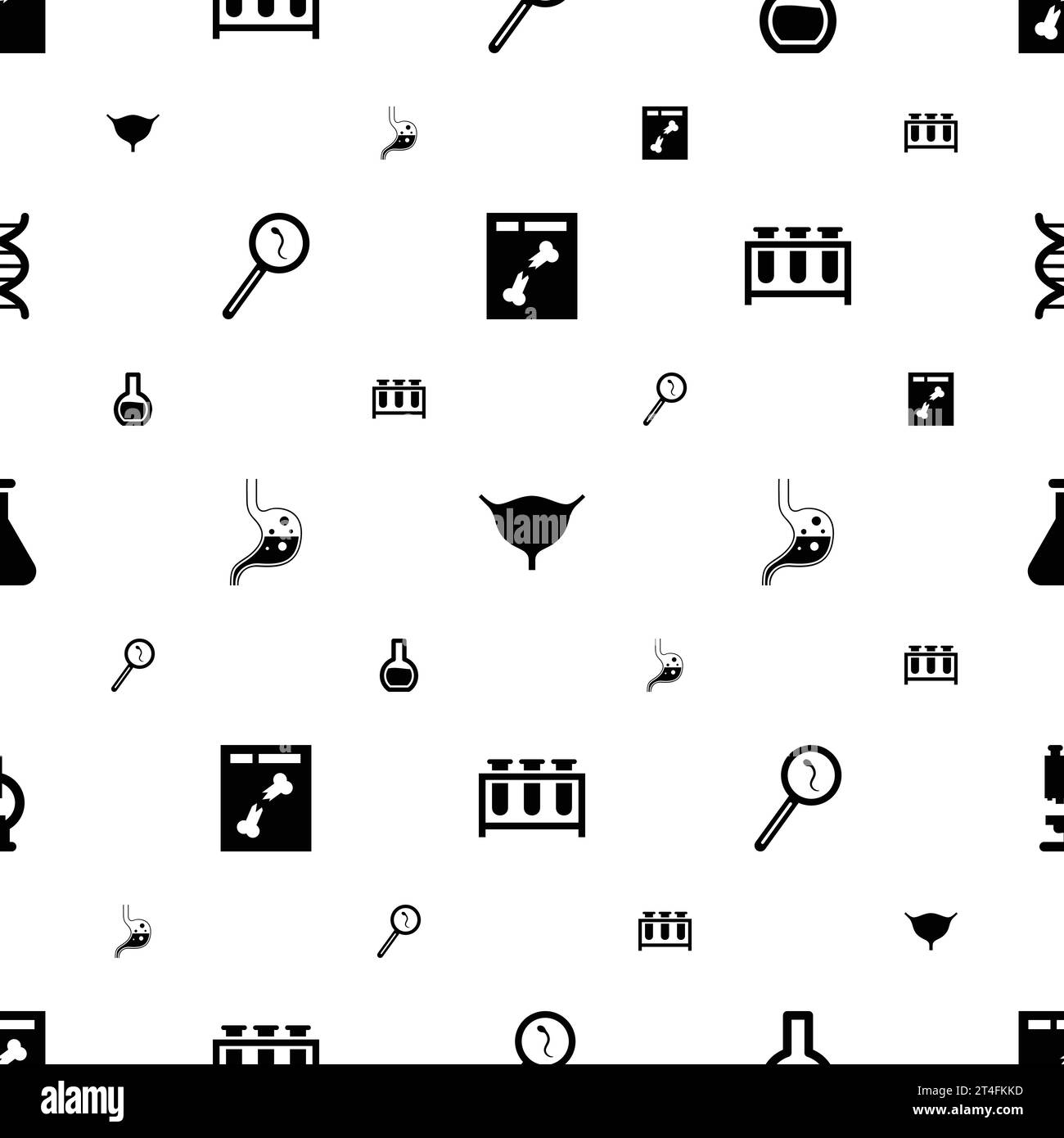 Biology Icons Pattern Seamless White Background Vector Image Stock Vector Image And Art Alamy