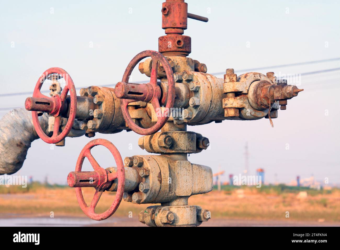 Oil piping components, closeup of photo Stock Photo - Alamy