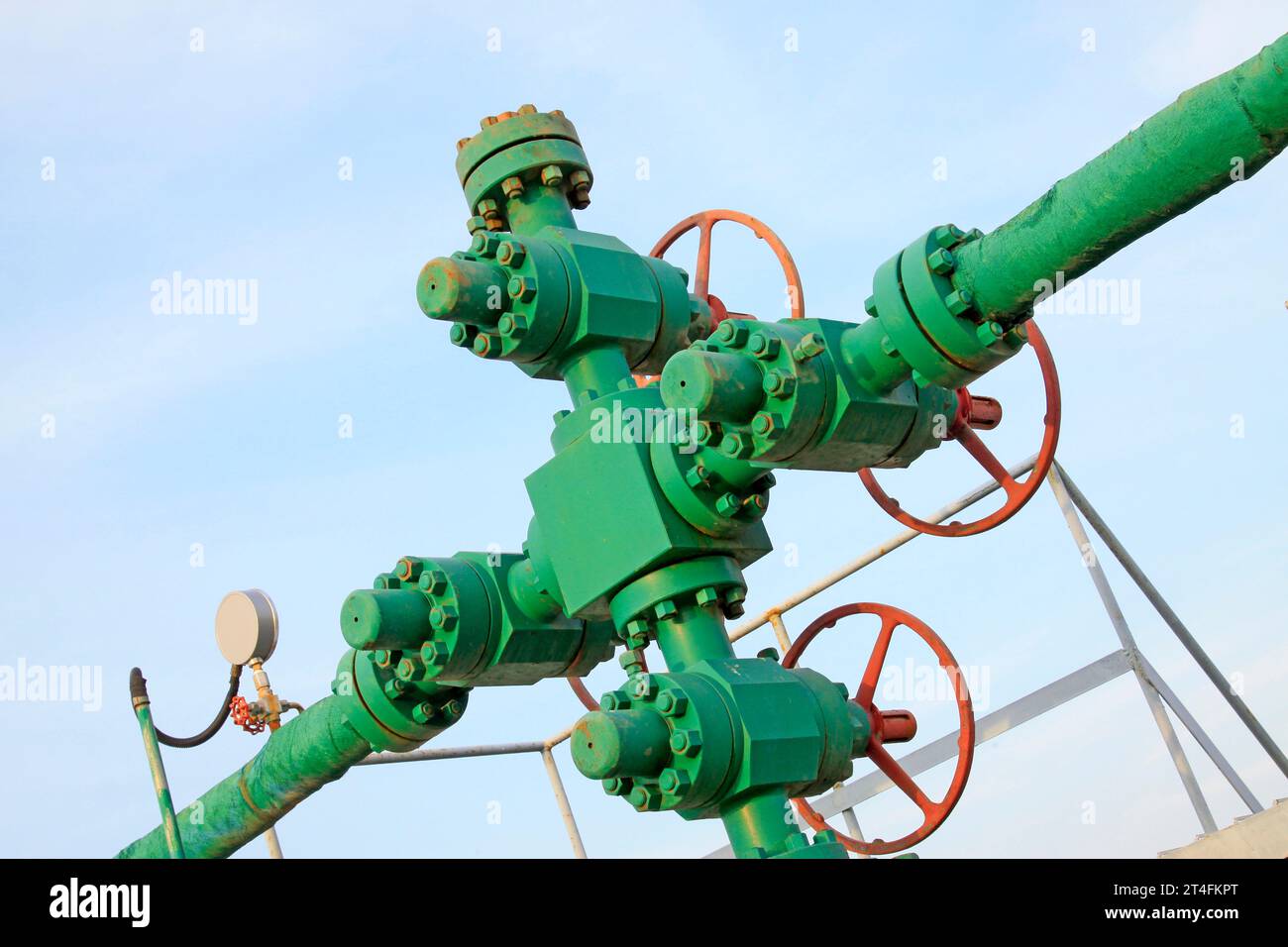 Oil piping components, closeup of photo Stock Photo - Alamy