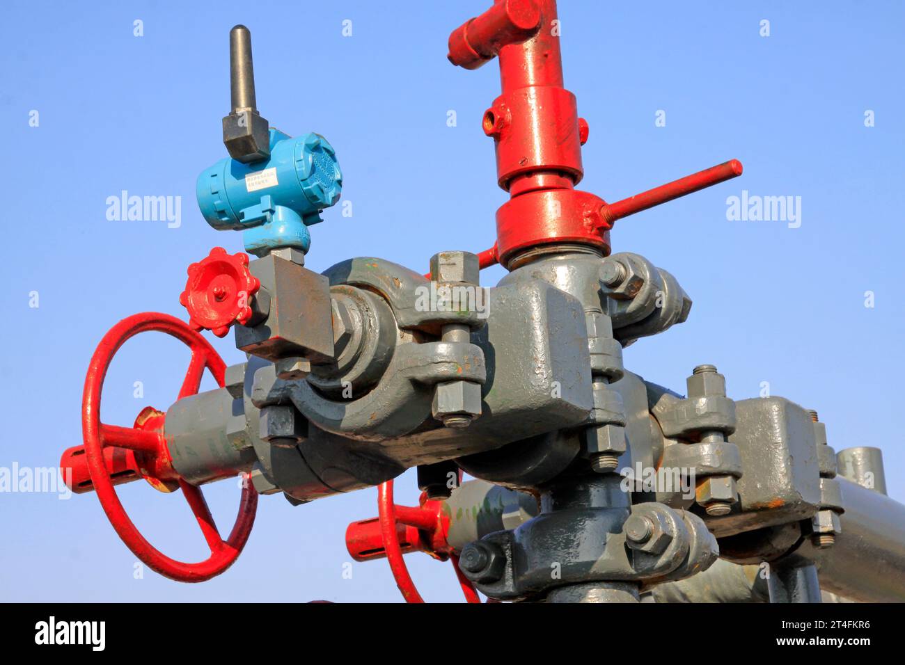 Oil piping components, closeup of photo Stock Photo - Alamy
