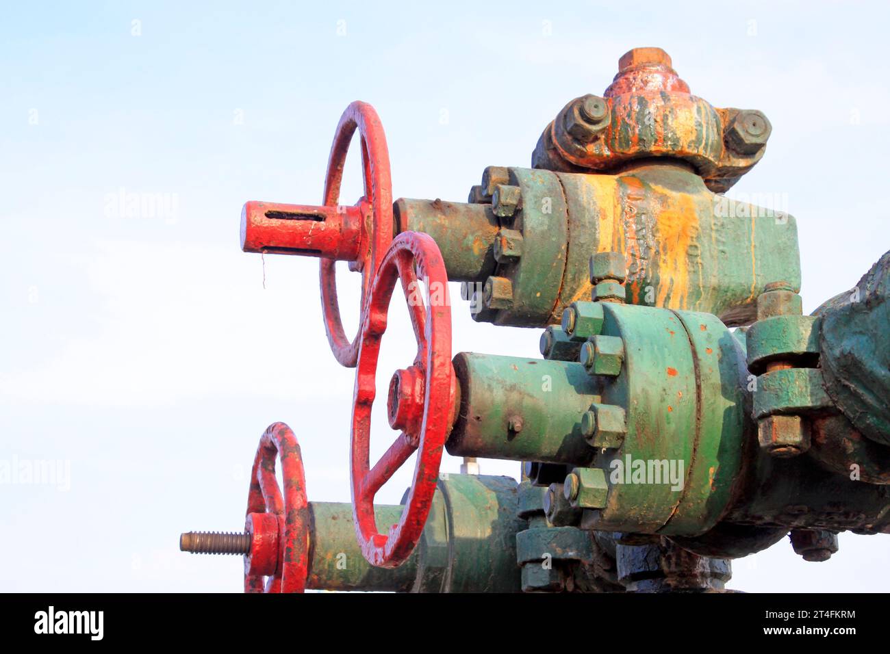 Oil piping components, closeup of photo Stock Photo - Alamy