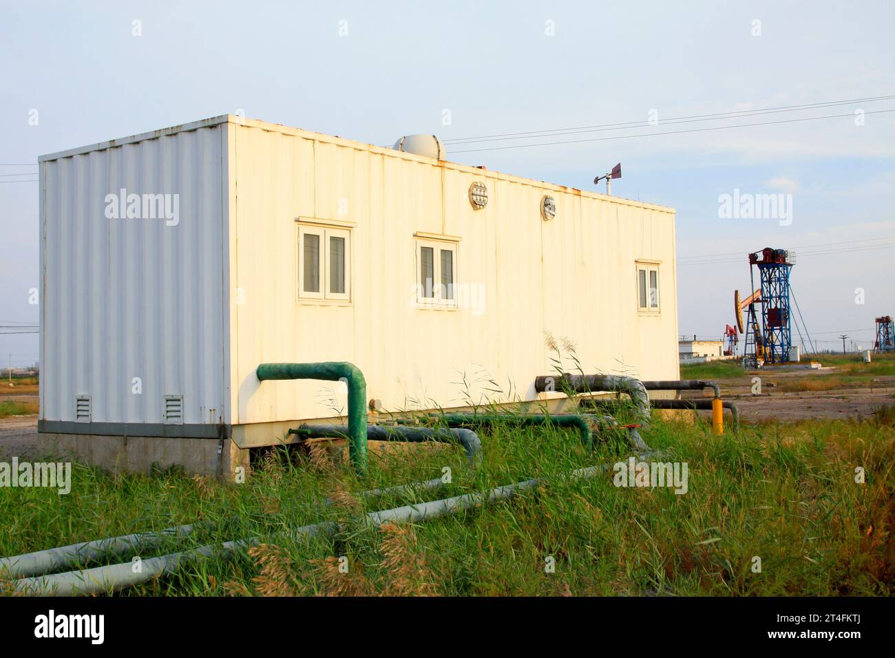 Tin room and pipe, closeup of photo Stock Photo - Alamy