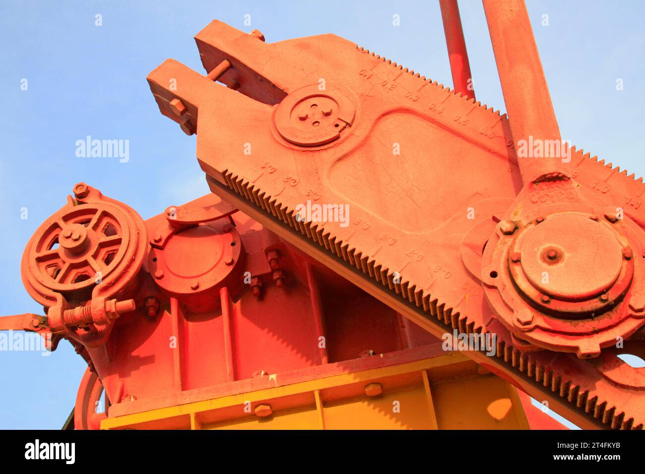 Beam pumping unit crank and connecting rod, closeup of photo Stock ...