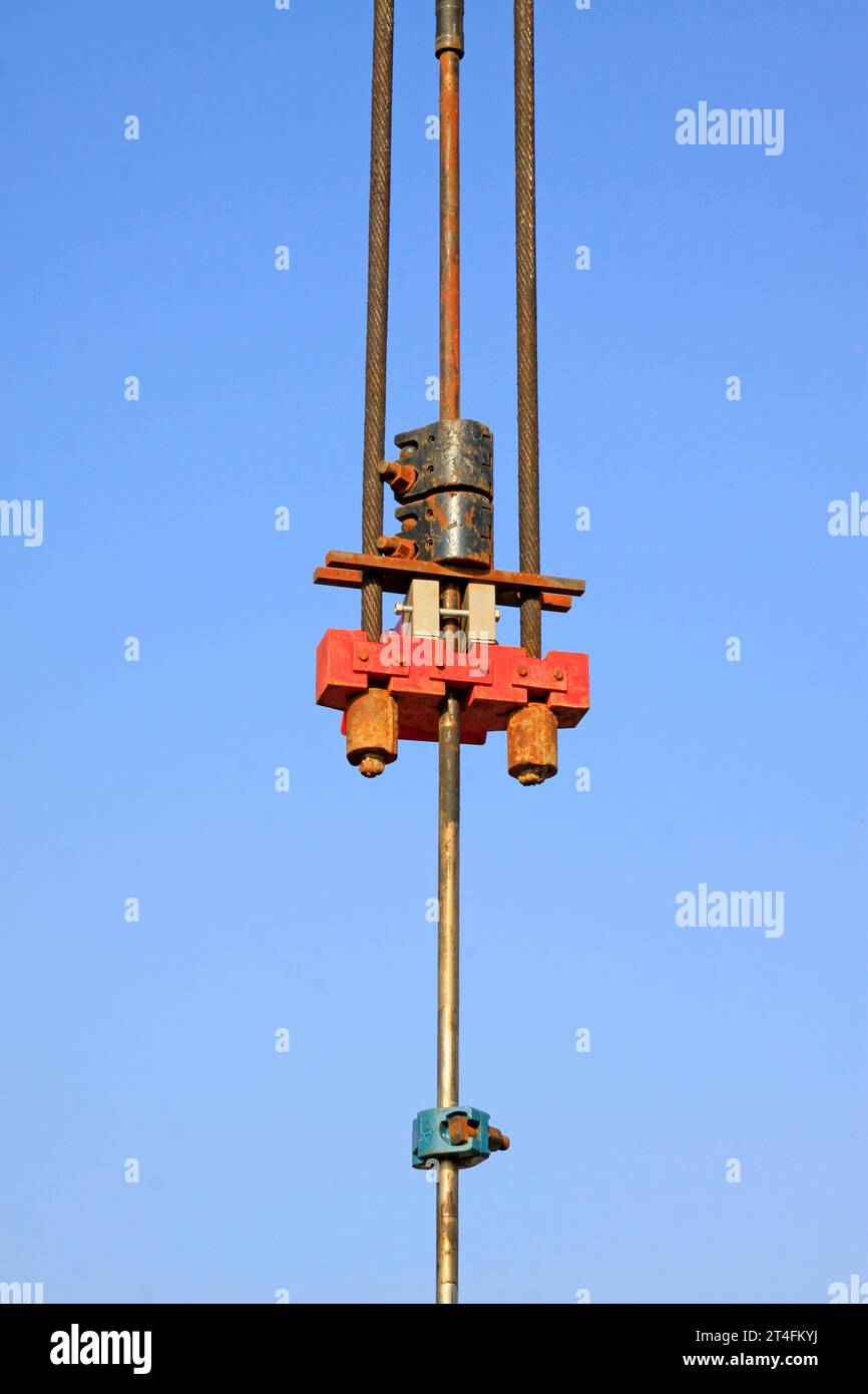 Beam pumping unit beam hanger, closeup of photo Stock Photo - Alamy