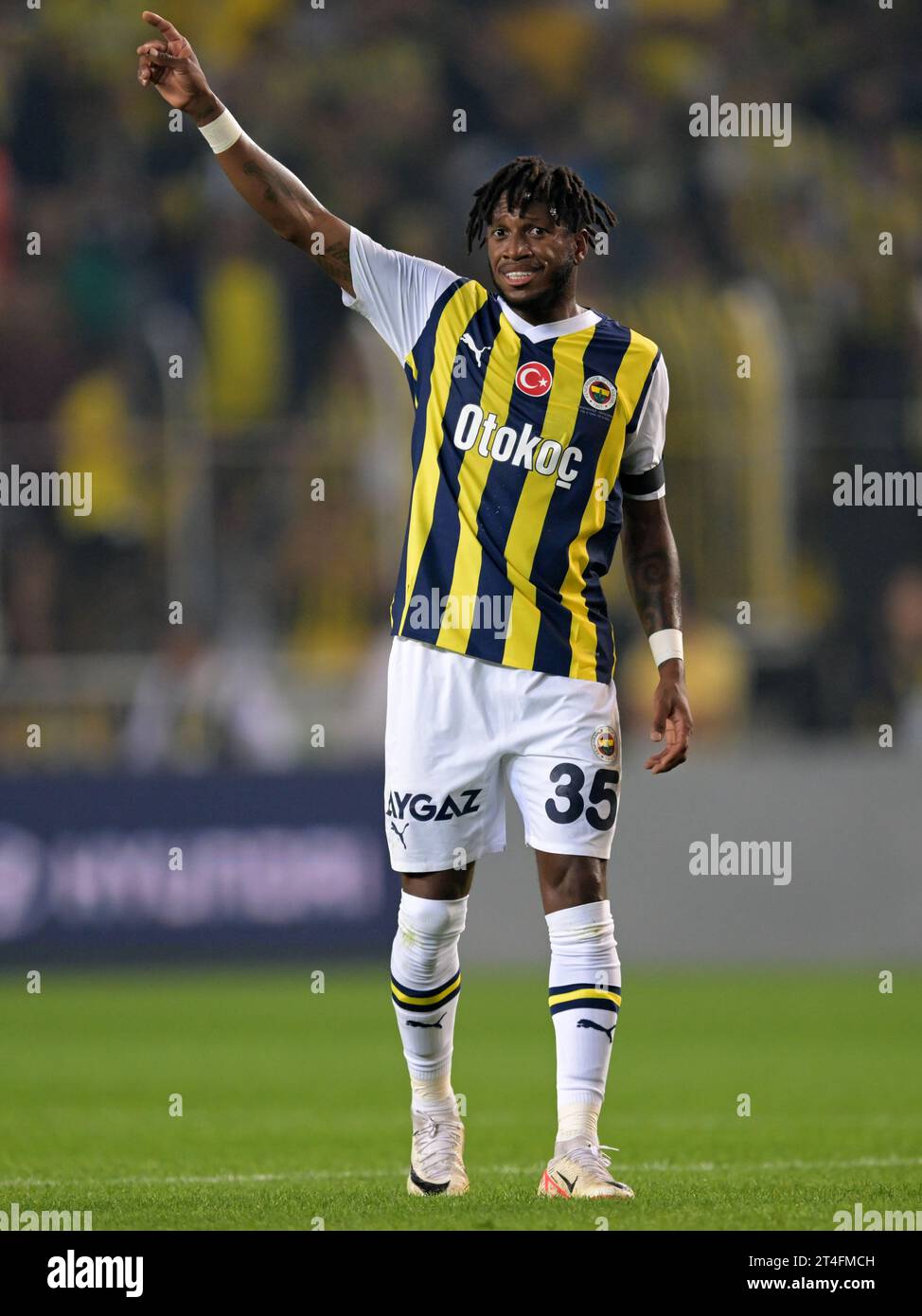 ISTANBUL - Fred of Fenerbahce SK during the Turkish Super Lig match between Fenerbahce AS and ...