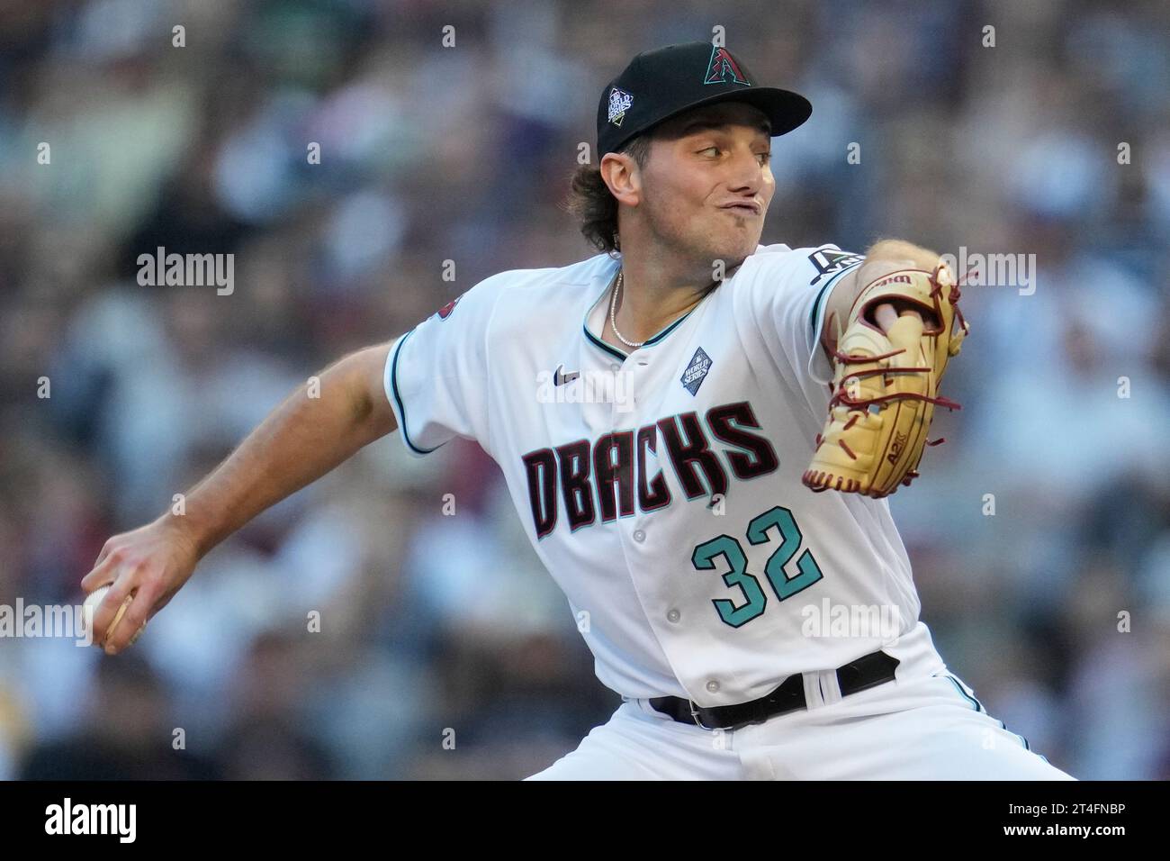 Arizona Diamondbacks starting pitcher Brandon Pfaadt throws against the ...