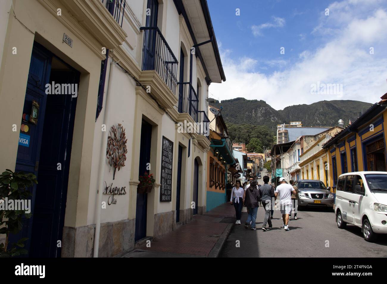 Bogota, Colombia - 2 Julio 2023. Beautiful colonial streets of La ...