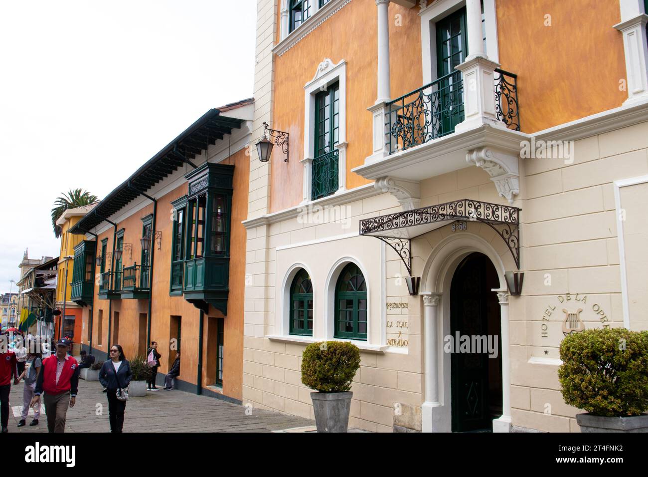 Bogota, Colombia - 2 Julio 2023. Beautiful colonial streets of La ...