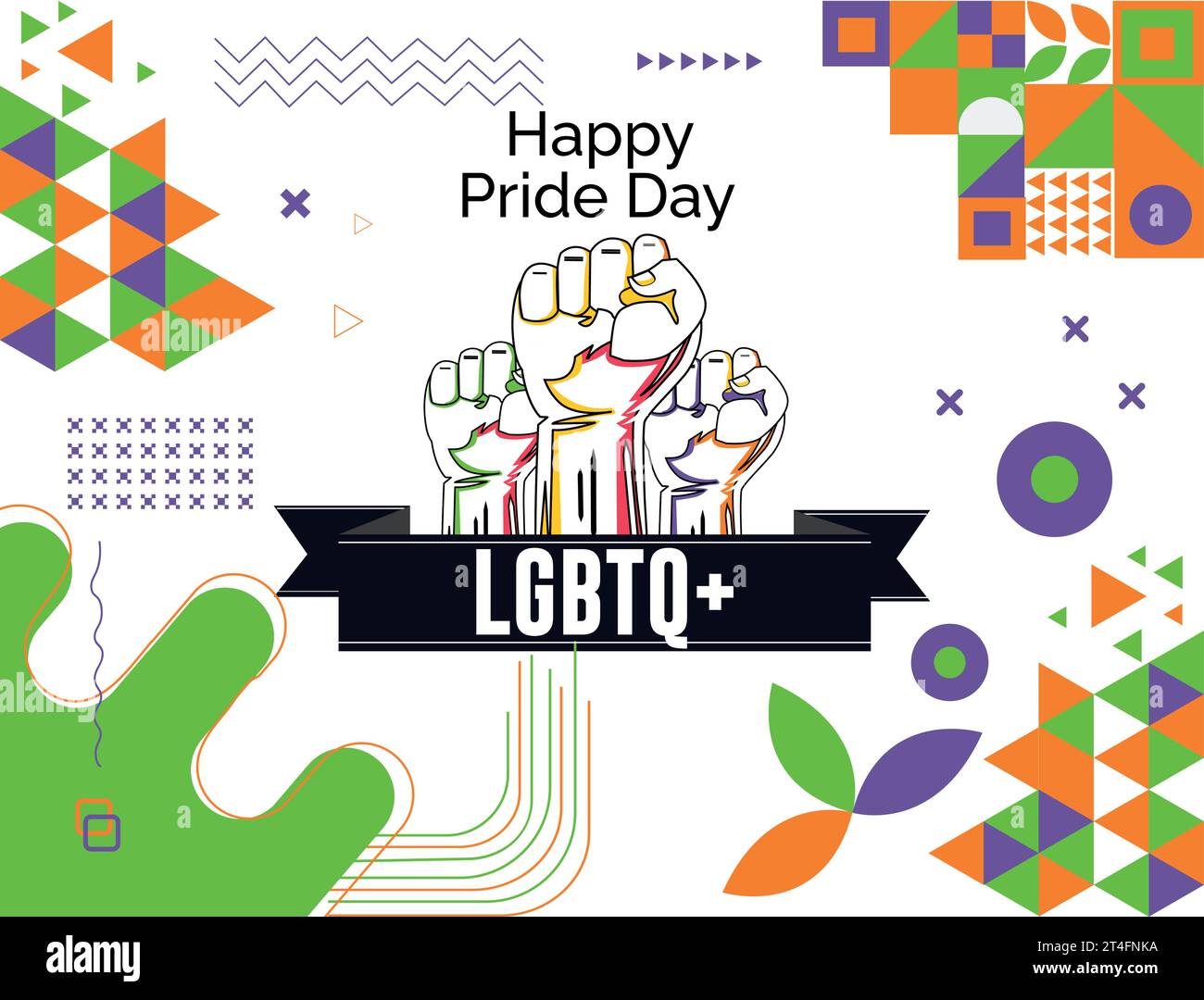 Happy Pride text and rainbow pride ribbon abstract background design ... Happy Pride text and rainbow pride ribbon abstract background design ...