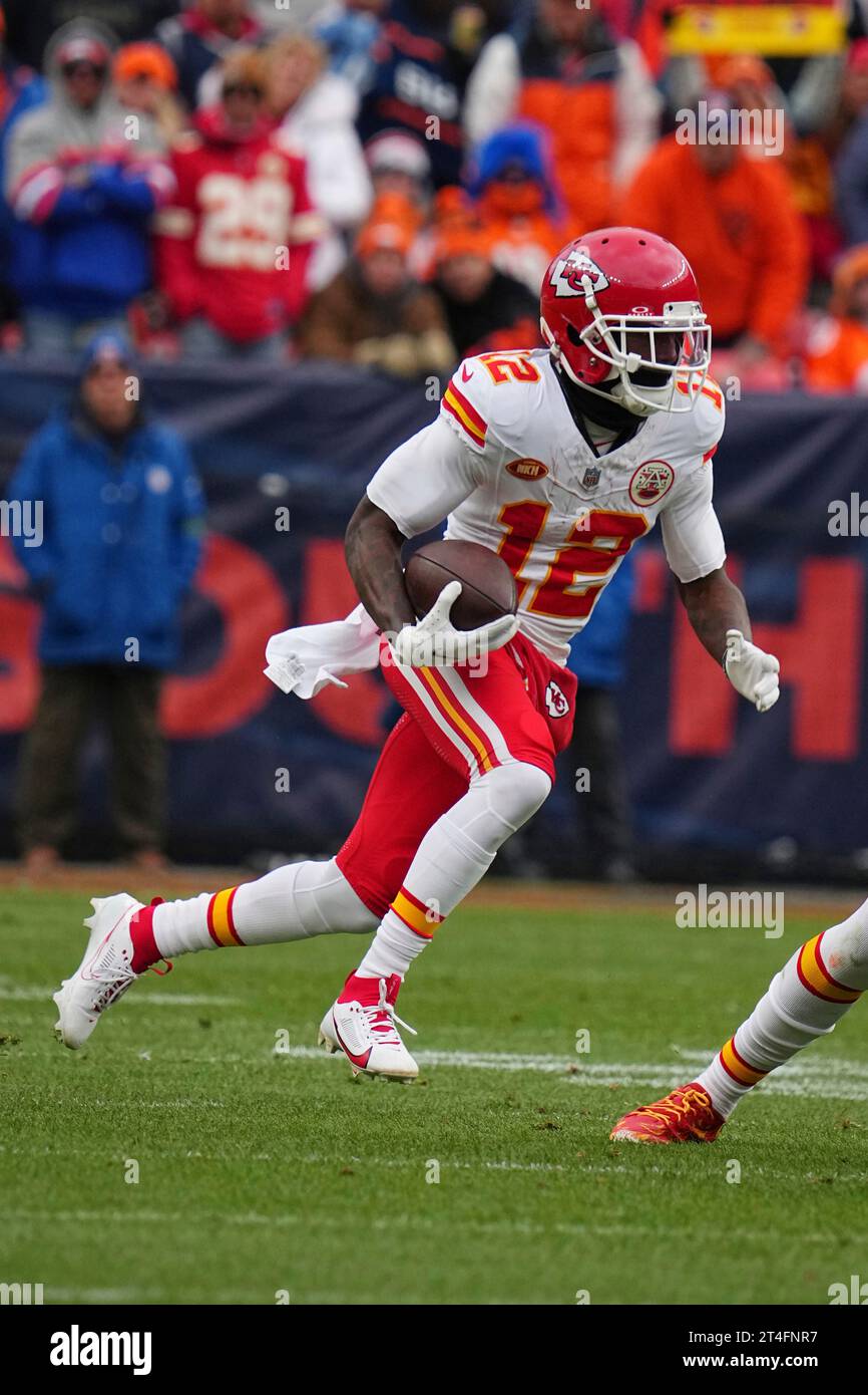 City Chiefs wide receiver Montrell Washington (12)against the Denver ...