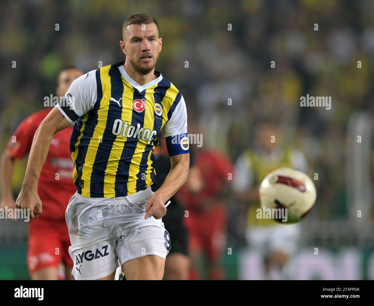 ISTANBUL - Edin Dzeko of Fenerbahce SK during the Turkish Super Lig ...