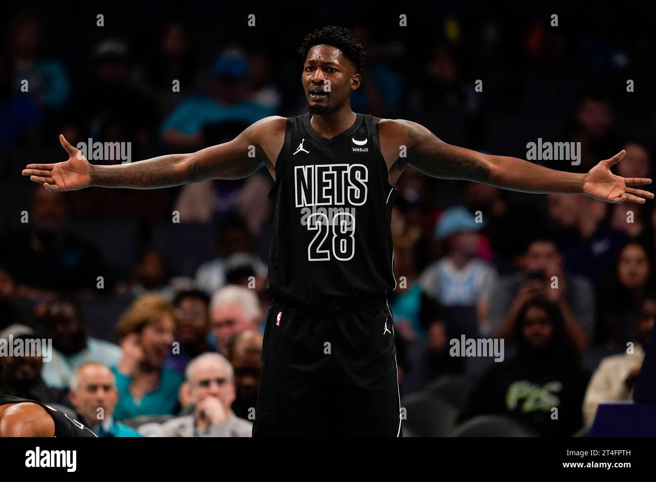 Brooklyn Nets forward Dorian Finney-Smith reacts after a play in the ...