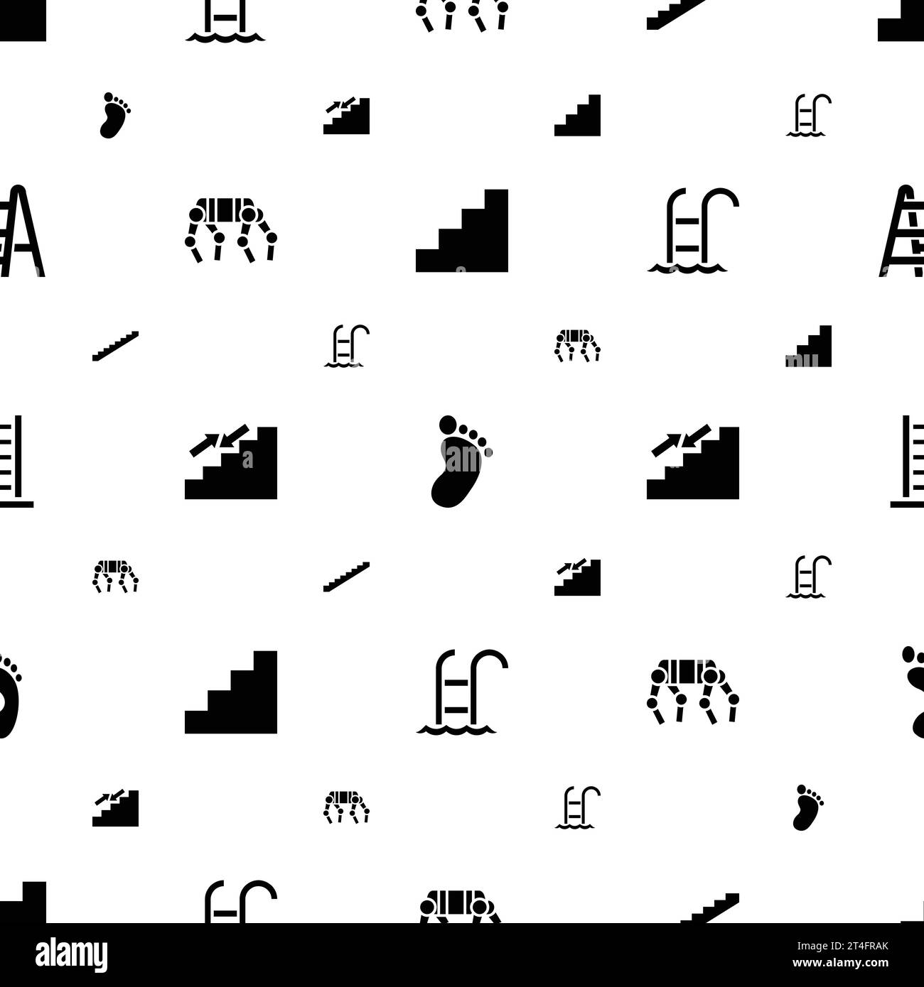 Step icons pattern seamless white background Vector Image Stock Vector ...