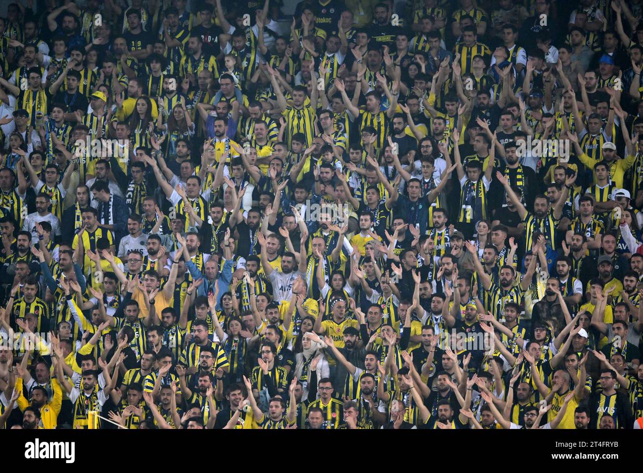 ISTANBUL - Fenerbahce supporters during the Turkish Super Lig match ...