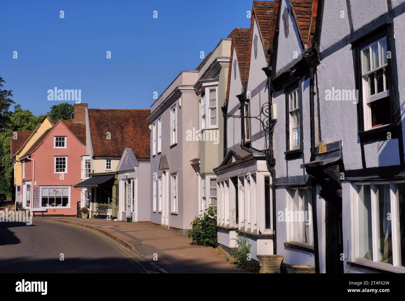 Dedham: Painted historic period buildings along the High Street soon ...
