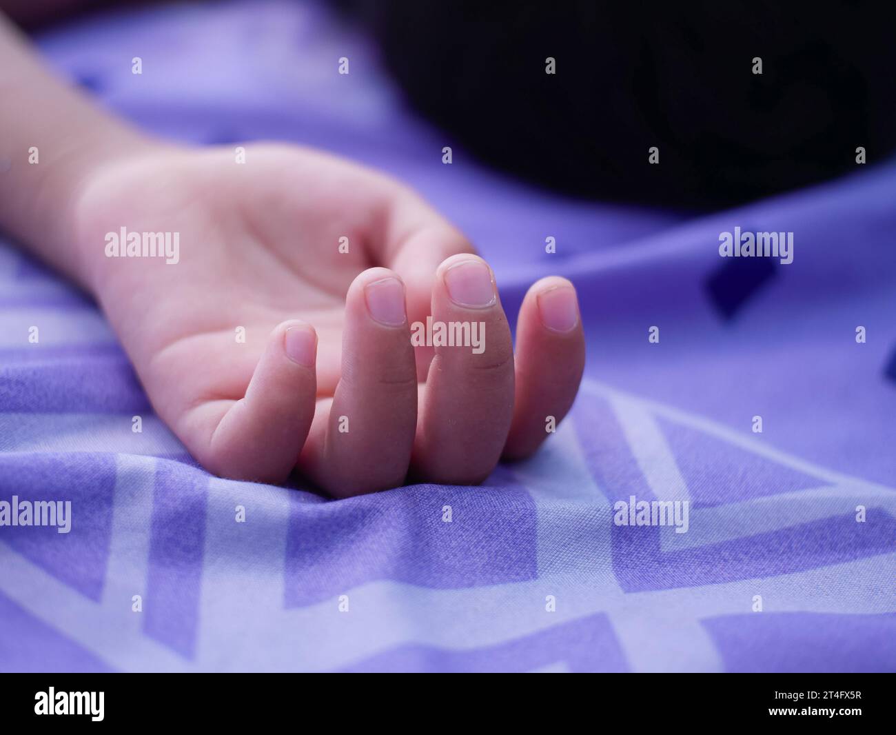 hand of a small child sleeping on his back Stock Photo - Alamy