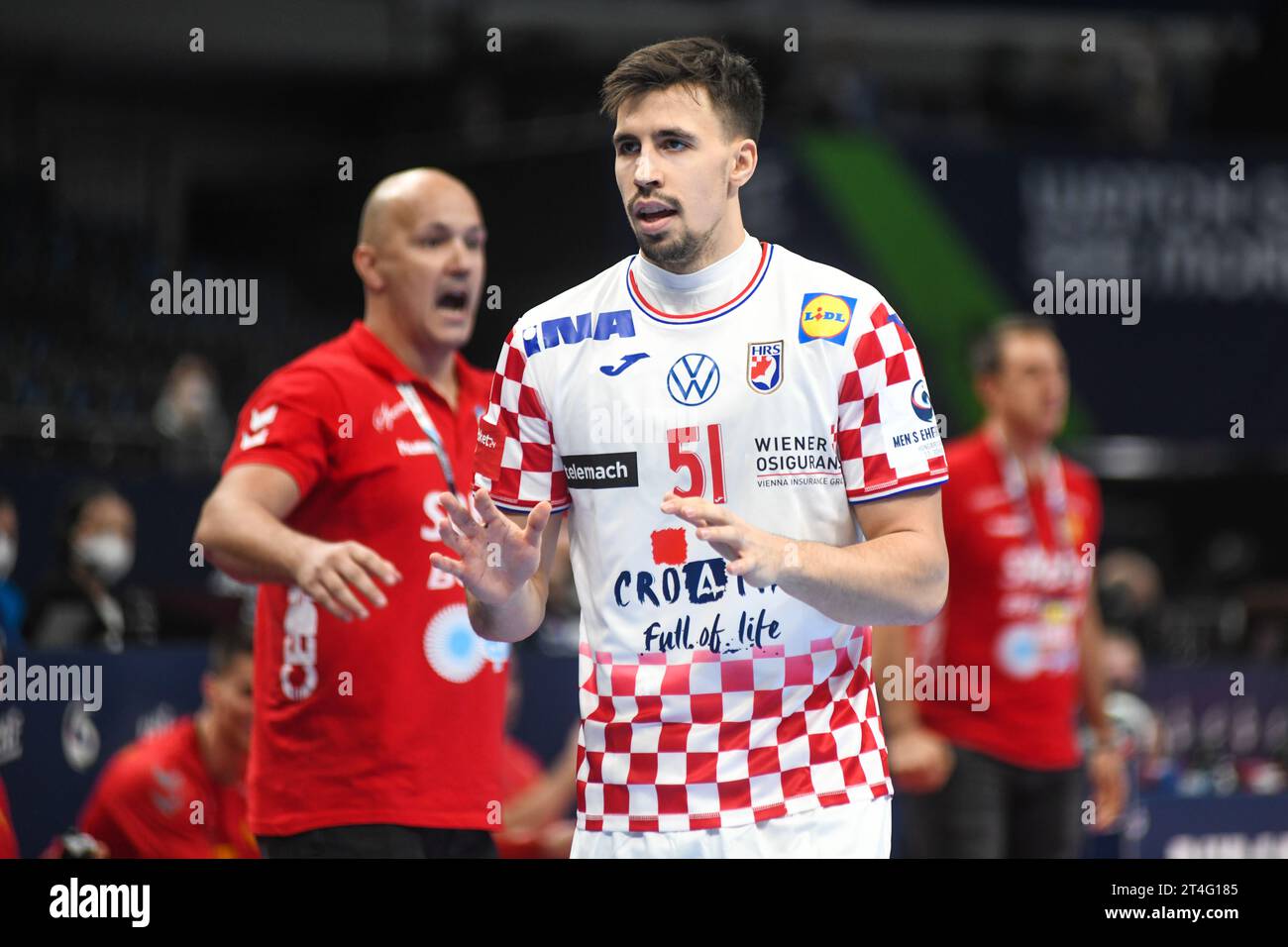 Ivan Martinovic (Croatia). EHF Euro 2022. Main Round Stock Photo - Alamy