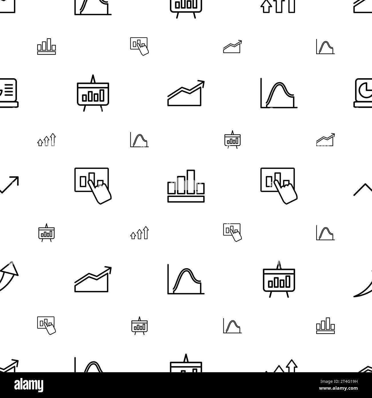 Increase icons pattern seamless white background Vector Image Stock ...