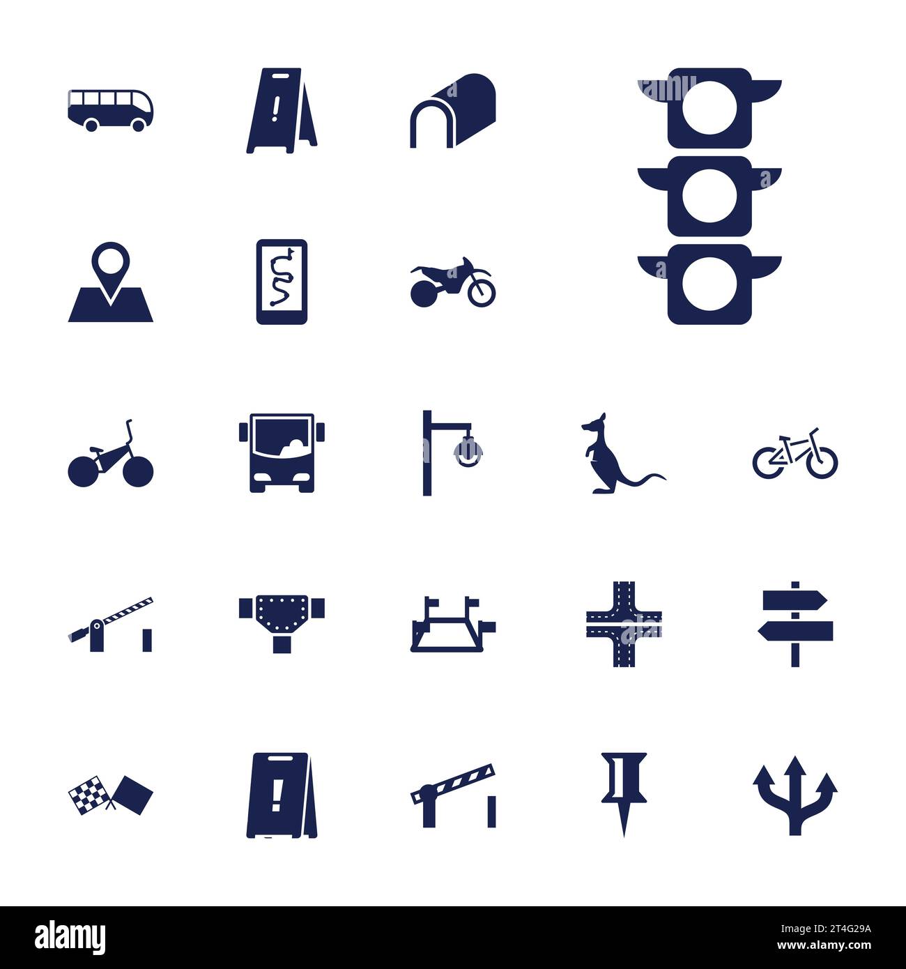 Traffic free route Stock Vector Images - Alamy