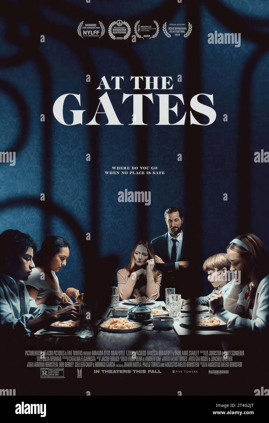 AT THE GATES, US poster, from left: Ezekiel Pacheco, Vanessa Benavente ...