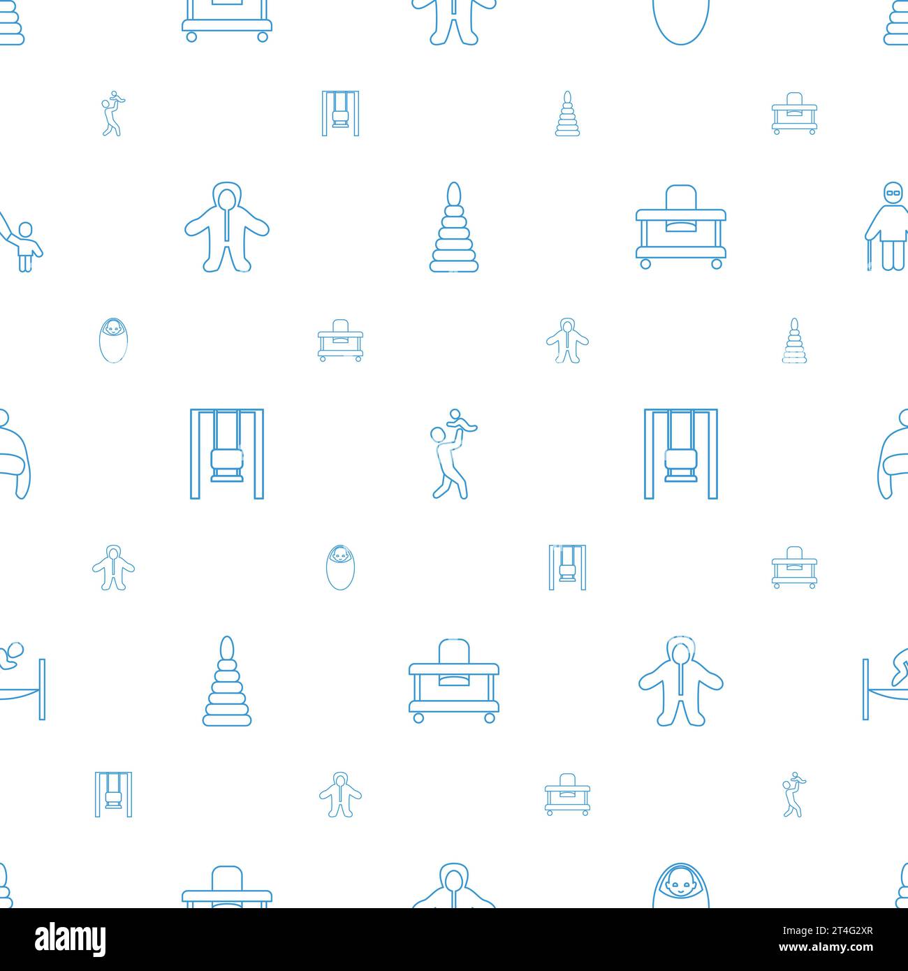 Child icons pattern seamless white background Vector Image Stock Vector ...