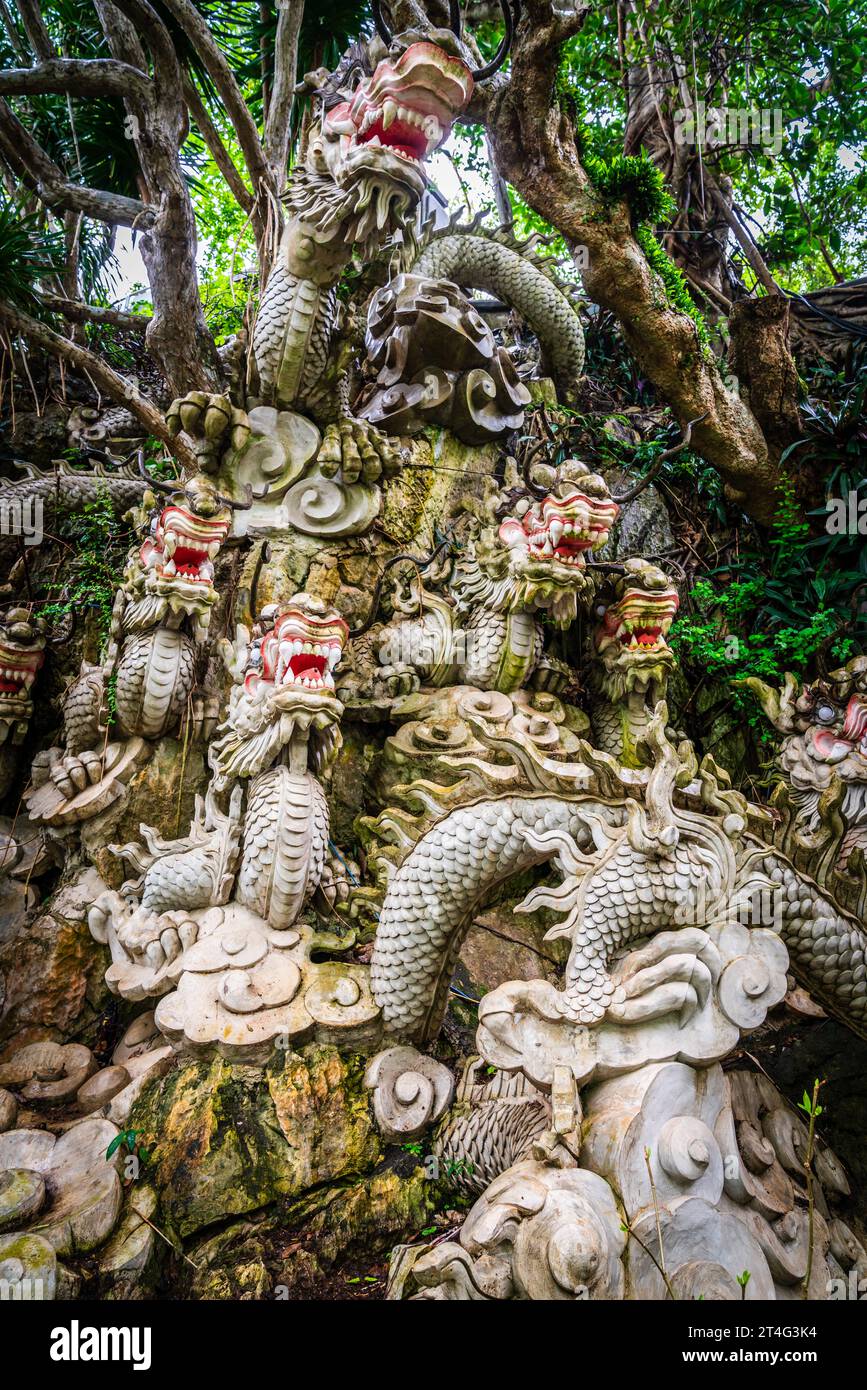 Dragon sculpture on the Marble Mountain in Vietnam Stock Photo - Alamy