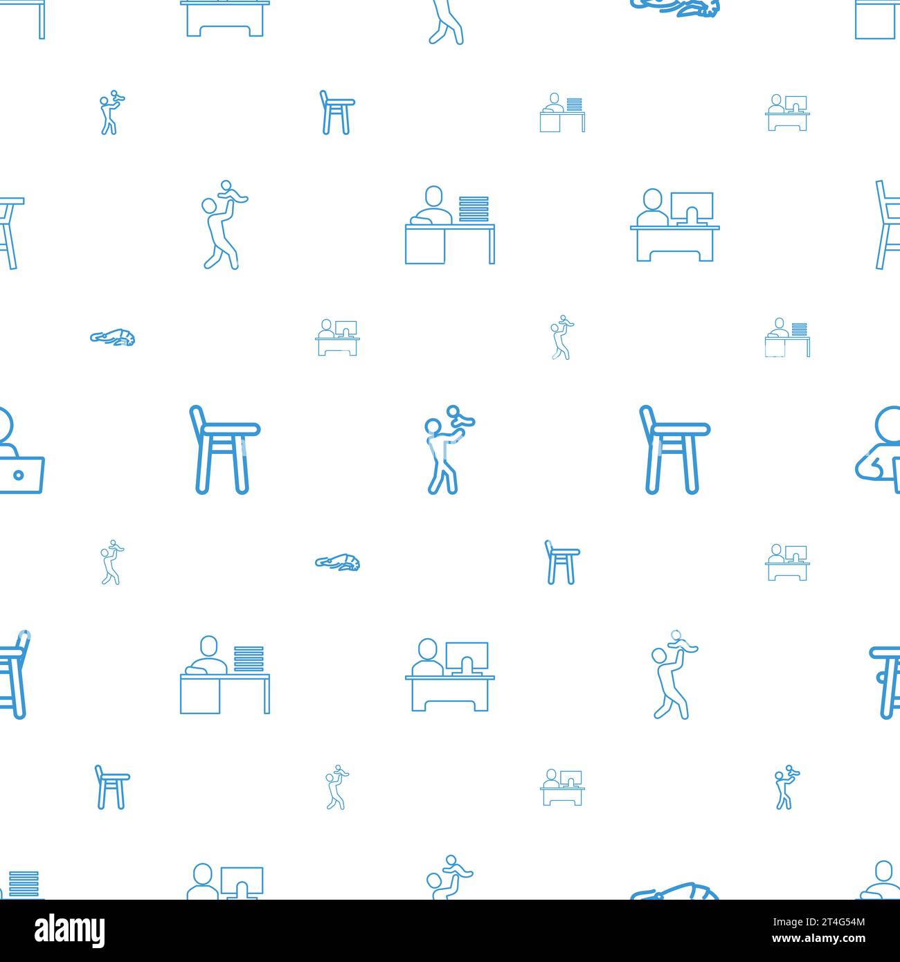 Sitting icons pattern seamless white background Vector Image Stock ...