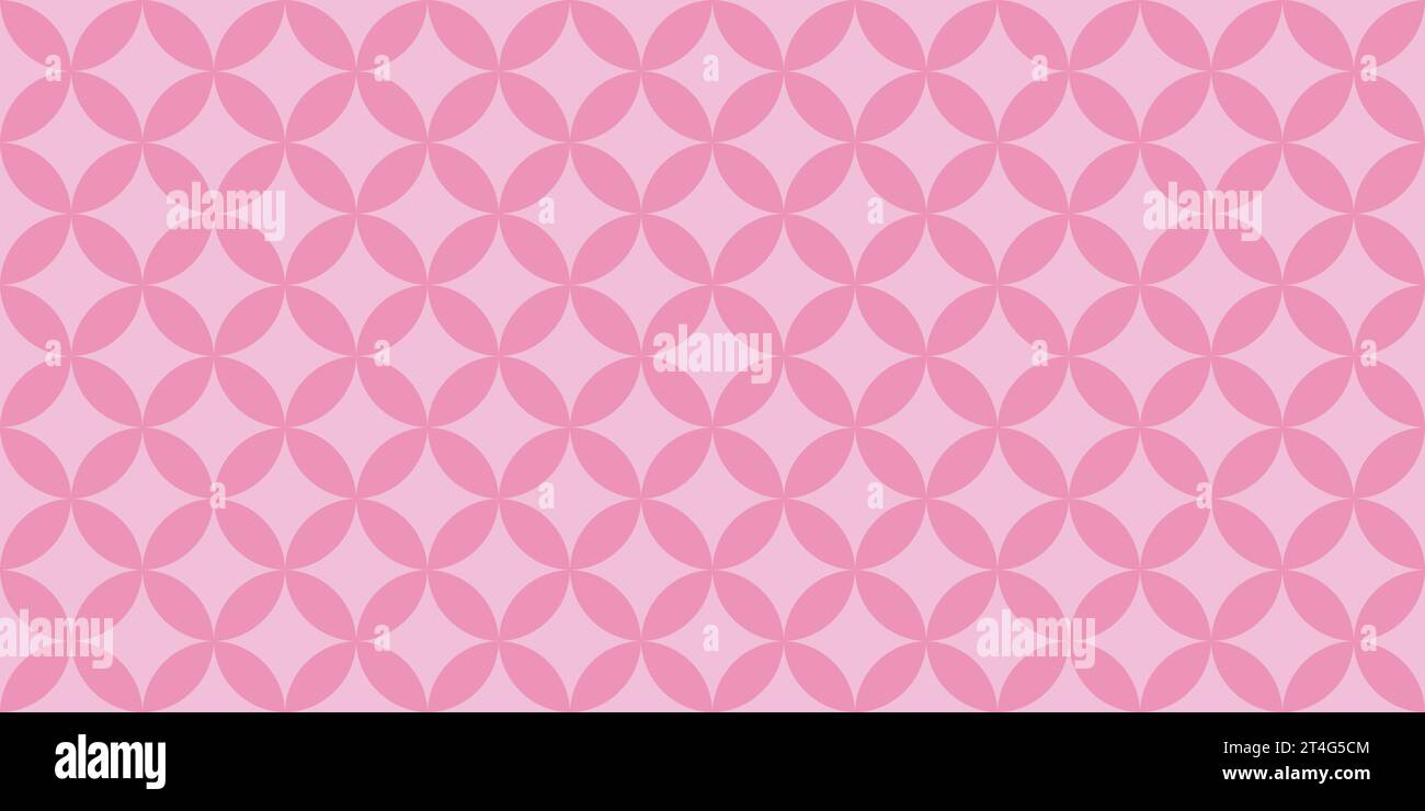 Simple geometric seamless pattern with petals and rhombus, pink colors ...