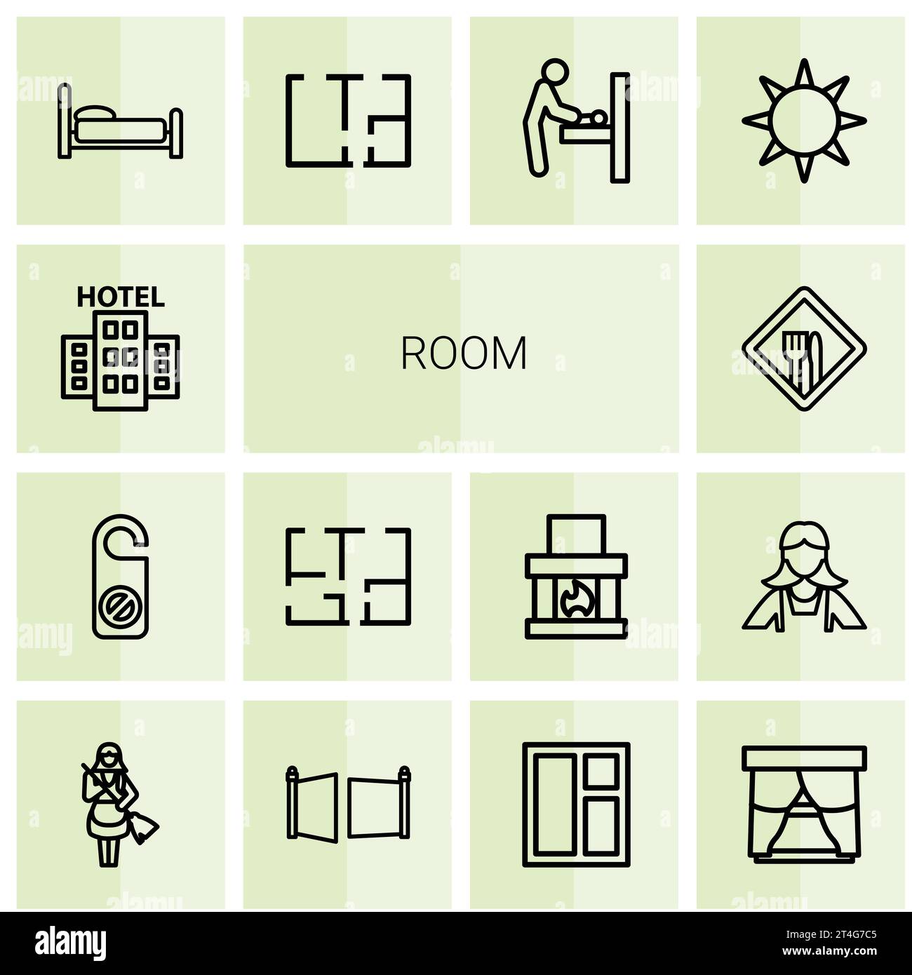 Changing hotel bed Stock Vector Images - Alamy