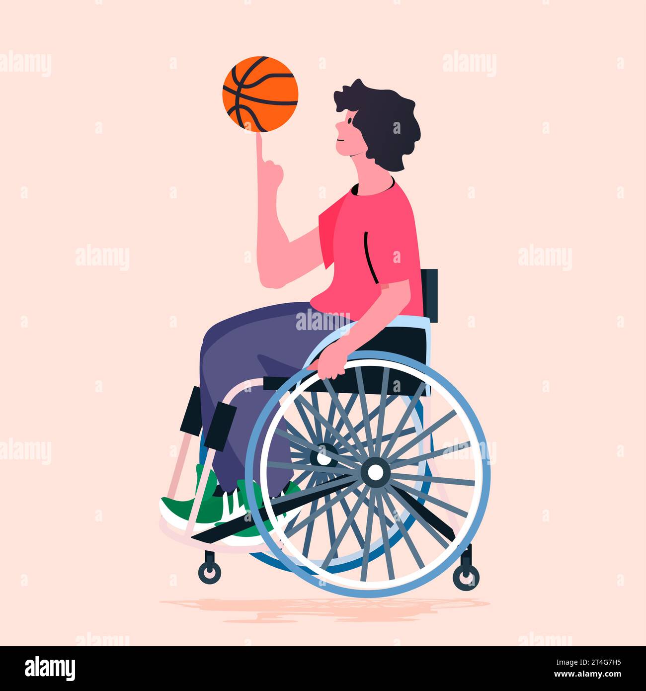 disabled man in wheelchair play basketball people with disabilities ...