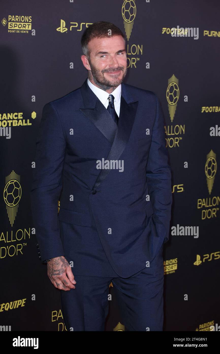 Paris, France. 30th October, 2023. David Beckham arrives at the Ballon ...