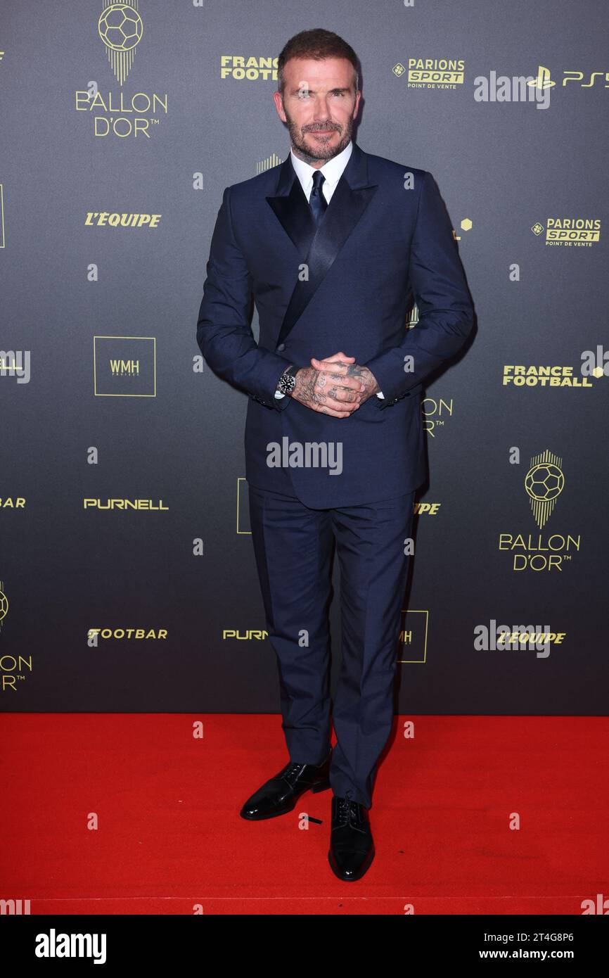 Paris, France. 30th October, 2023. David Beckham arrives at the Ballon ...