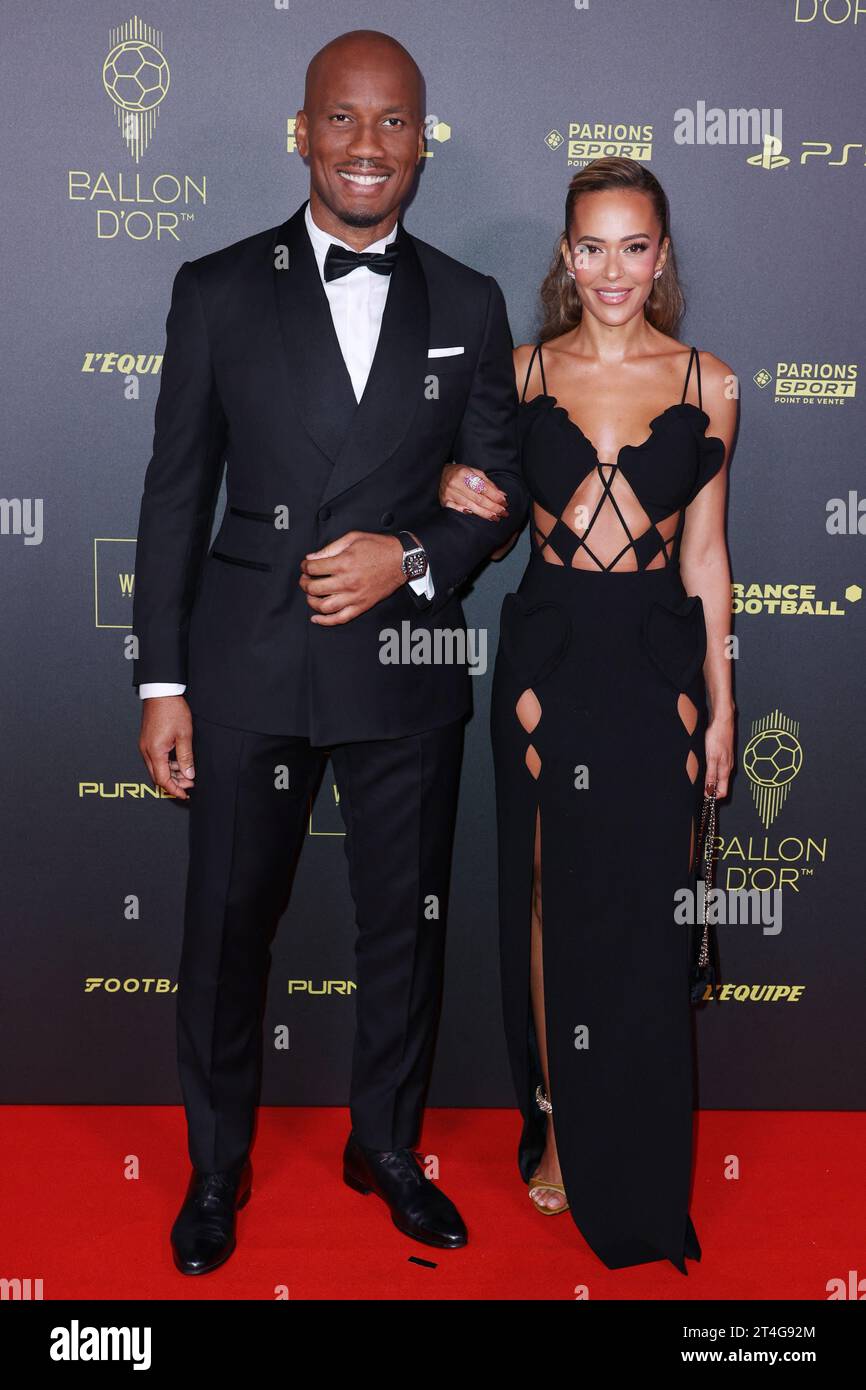 Paris, France. 30th October, 2023. Didier Drogba and Gabrielle Lemaire ...