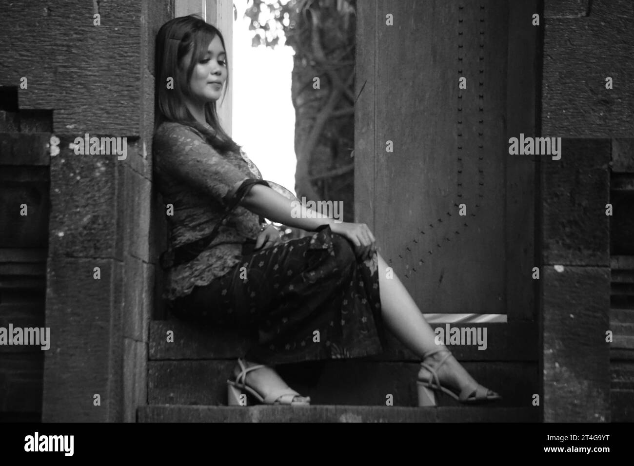 Beautiful Javanese with kebaya. Kebaya is one of traditional Indonesian ...