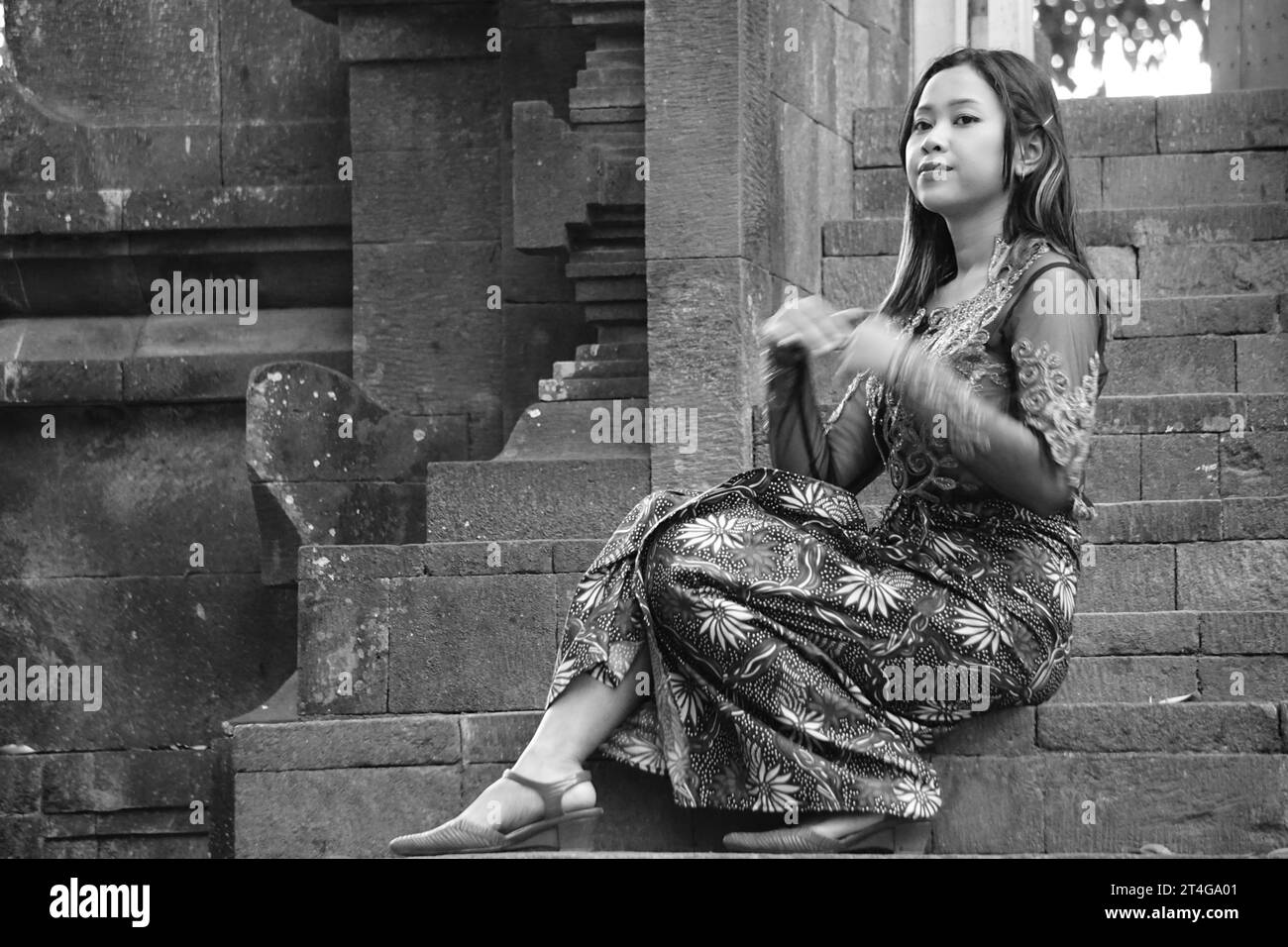 Beautiful Javanese with kebaya. Kebaya is one of traditional Indonesian ...