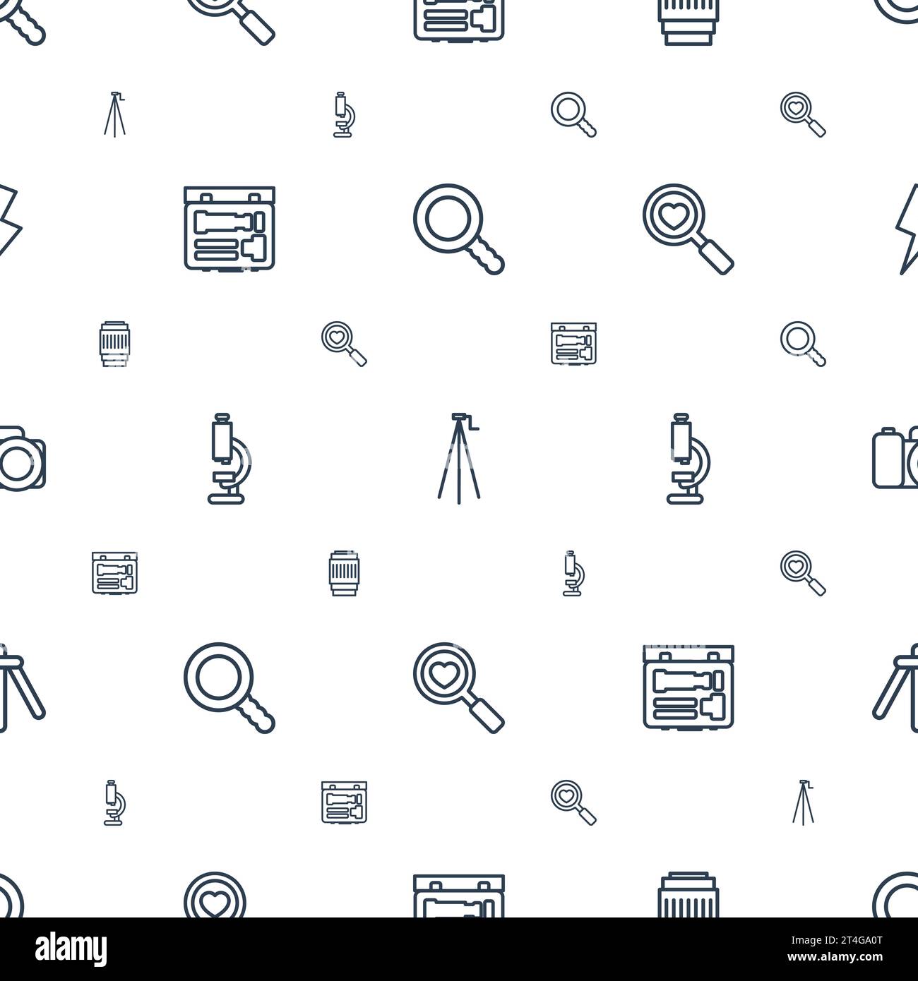 Lens icons pattern seamless white background Vector Image Stock Vector ...