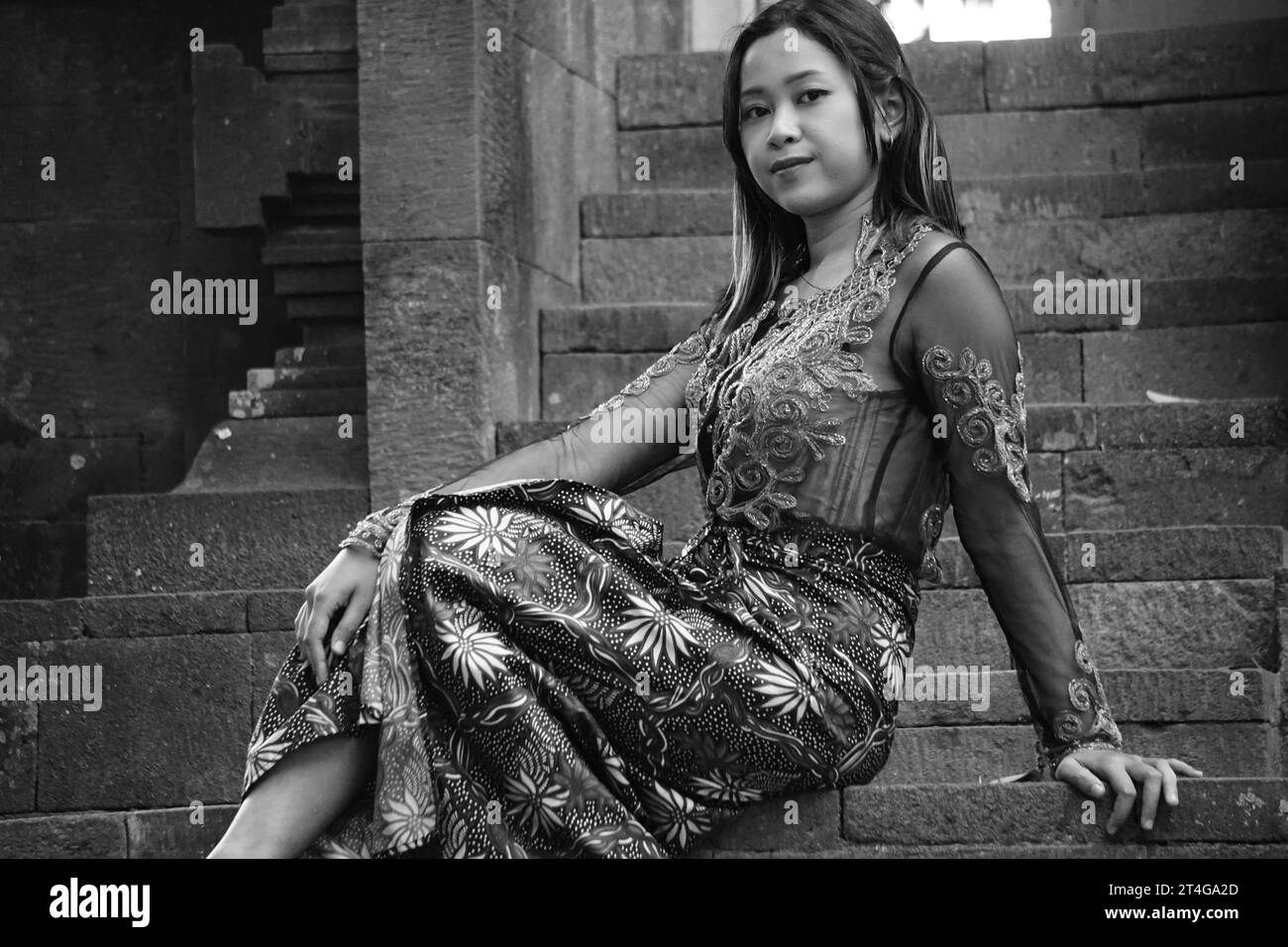 Beautiful Javanese with kebaya. Kebaya is one of traditional Indonesian ...