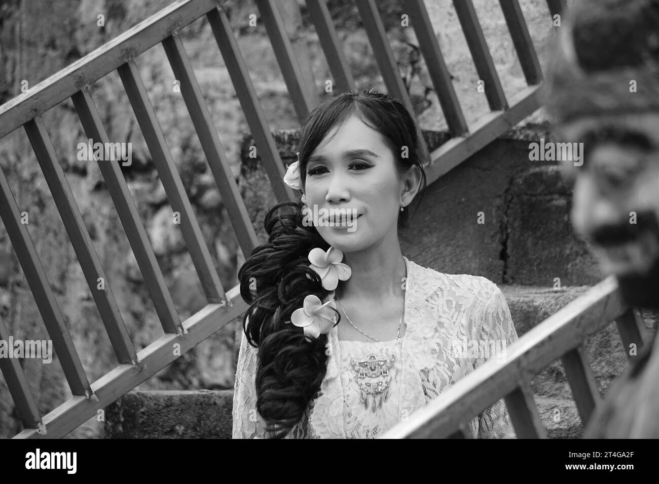 Beautiful Javanese with kebaya. Kebaya is one of traditional Indonesian ...