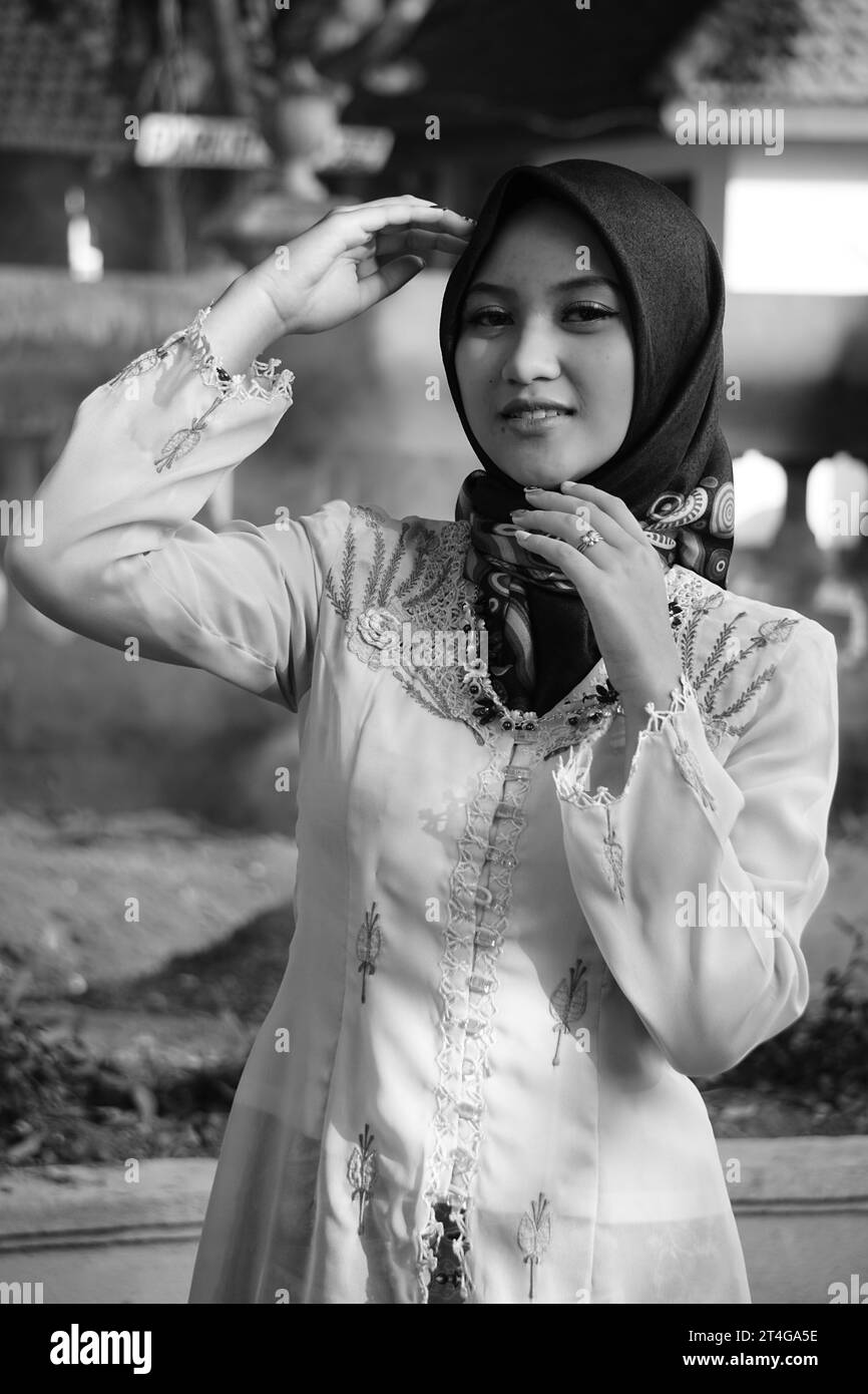 Beautiful Javanese with kebaya. Kebaya is one of traditional Indonesian ...