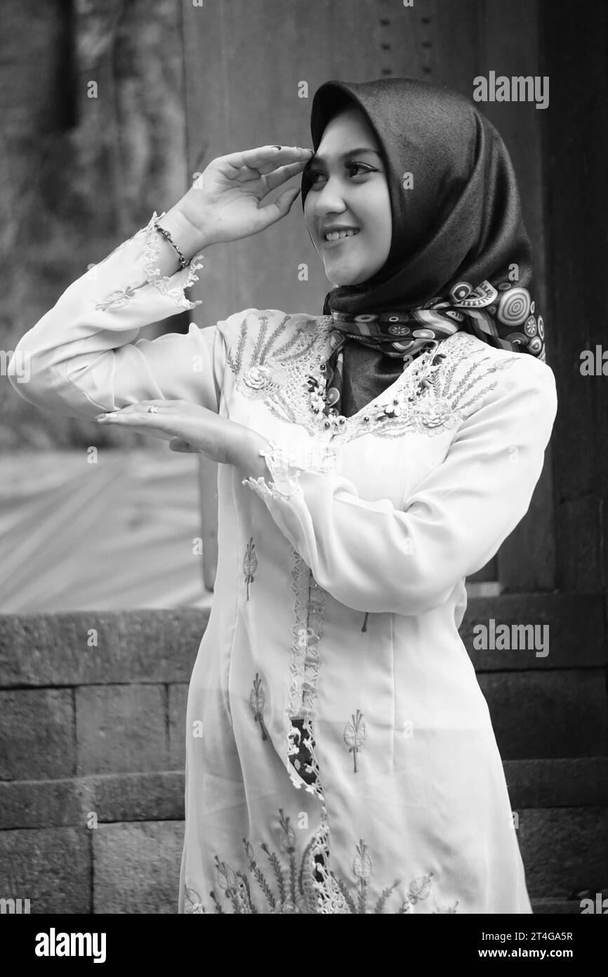 Beautiful Javanese with kebaya. Kebaya is one of traditional Indonesian ...