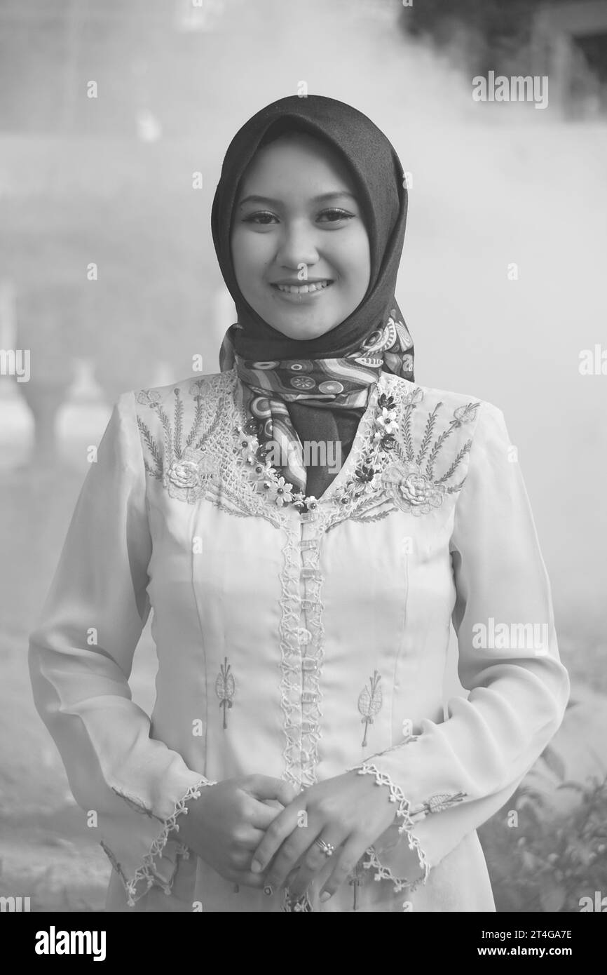 Beautiful Javanese with kebaya. Kebaya is one of traditional Indonesian ...