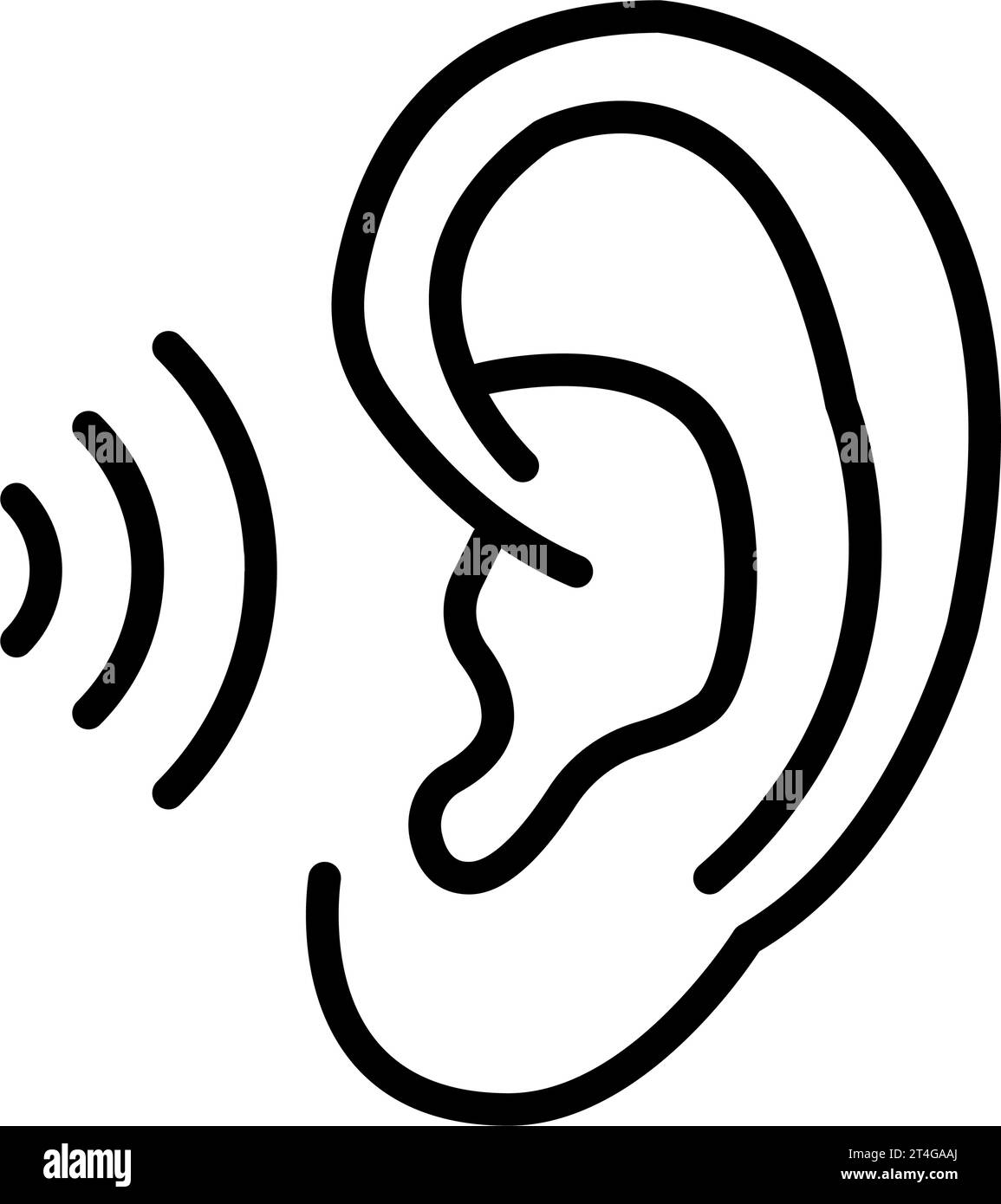 Noise protection tool. Sleeping accessory. Earplugs linear icon. Vector ...