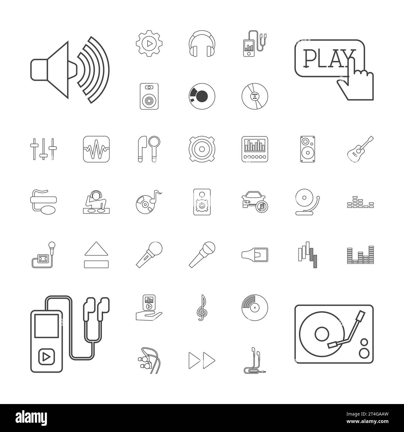 Icons control panel car vector Black and White Stock Photos & Images ...