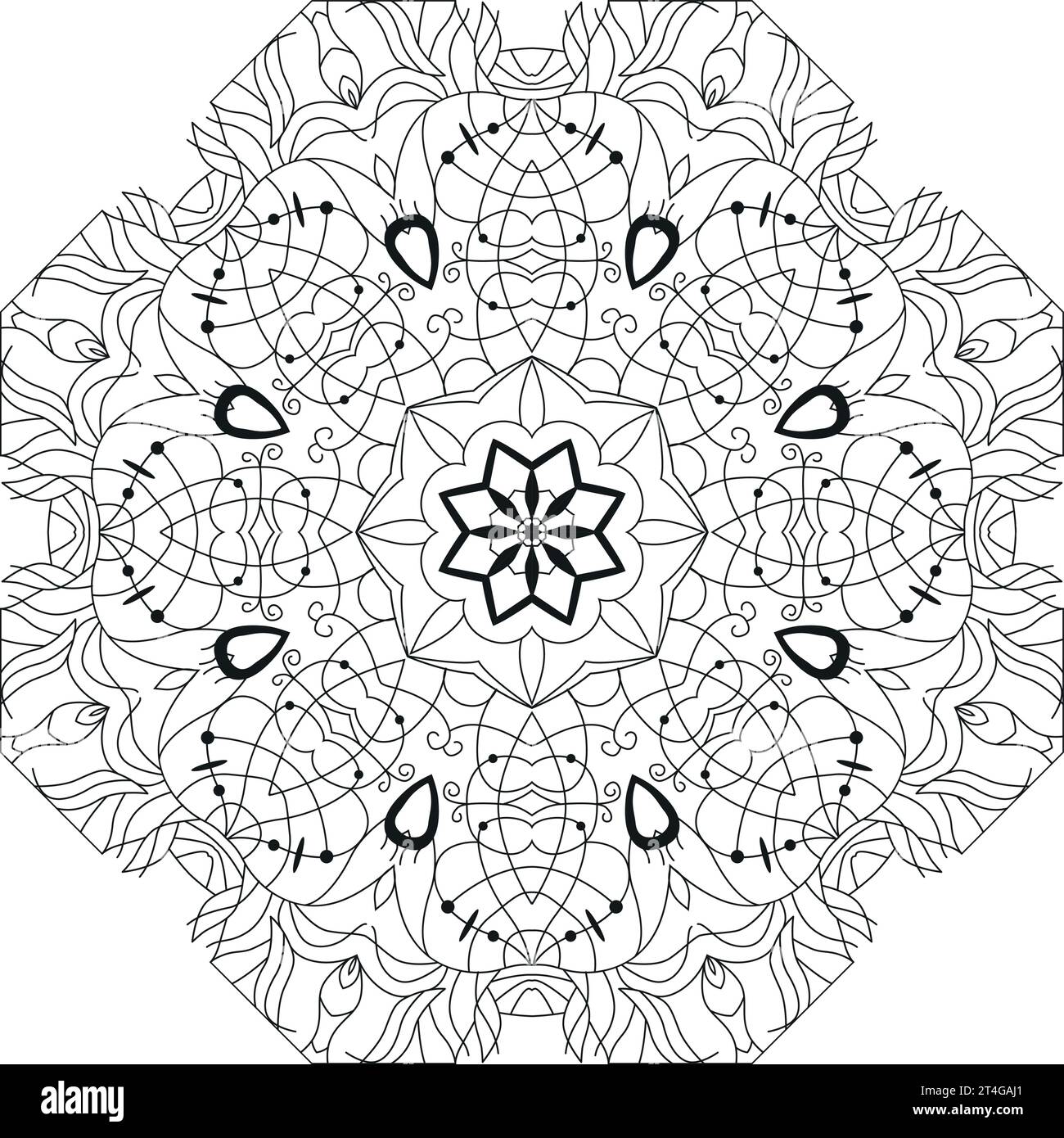 Vector Adult Coloring Book Textures. Hand-painted art design. Adult ...